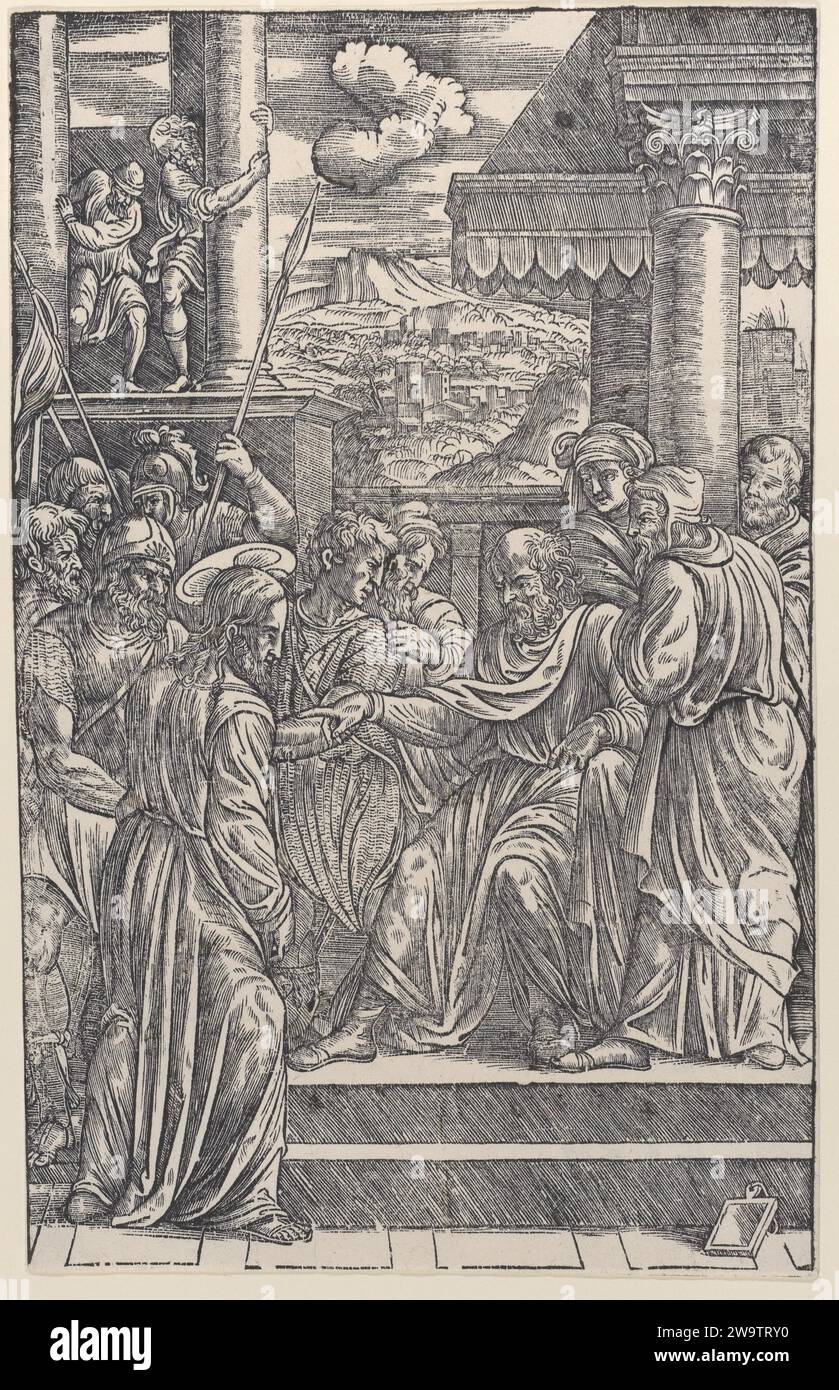 Christ before Pilate, from a series of sixteen prints of the Passion of ...