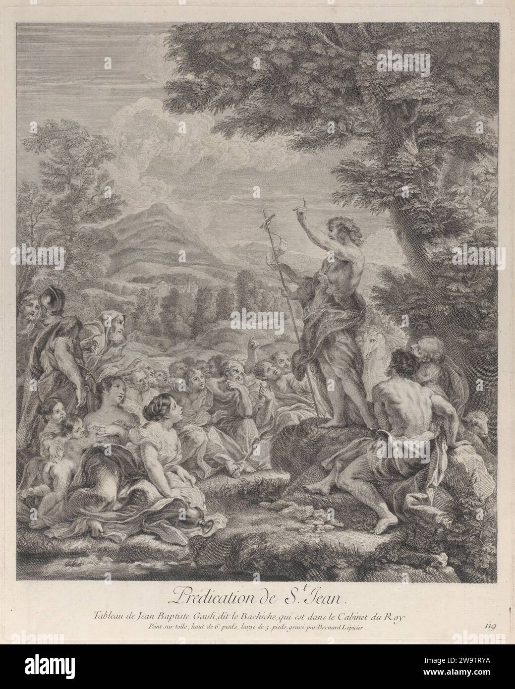 Saint John the Baptist preaching to a crowd 1960 by Giovanni Battista ...