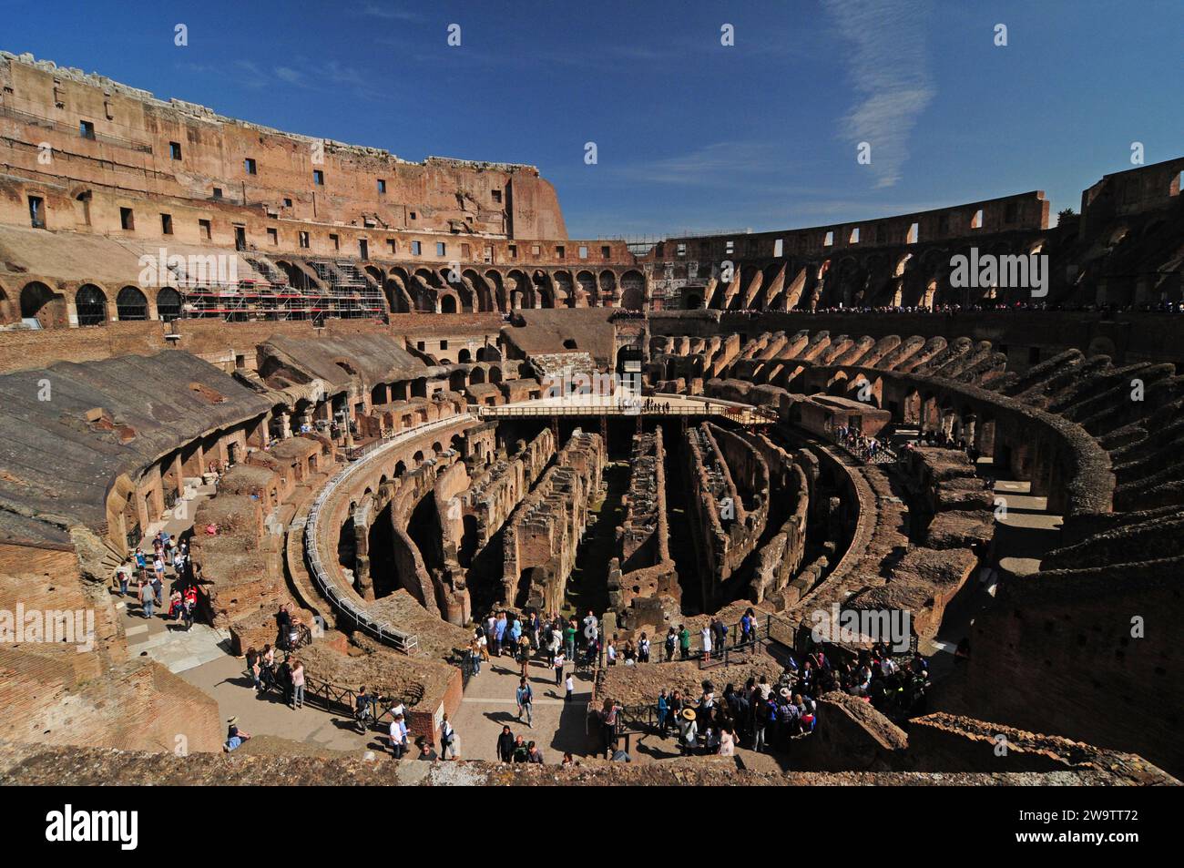 Interior View Of The Colosseum In Rome Italy On A Wonderful Spring Day ...