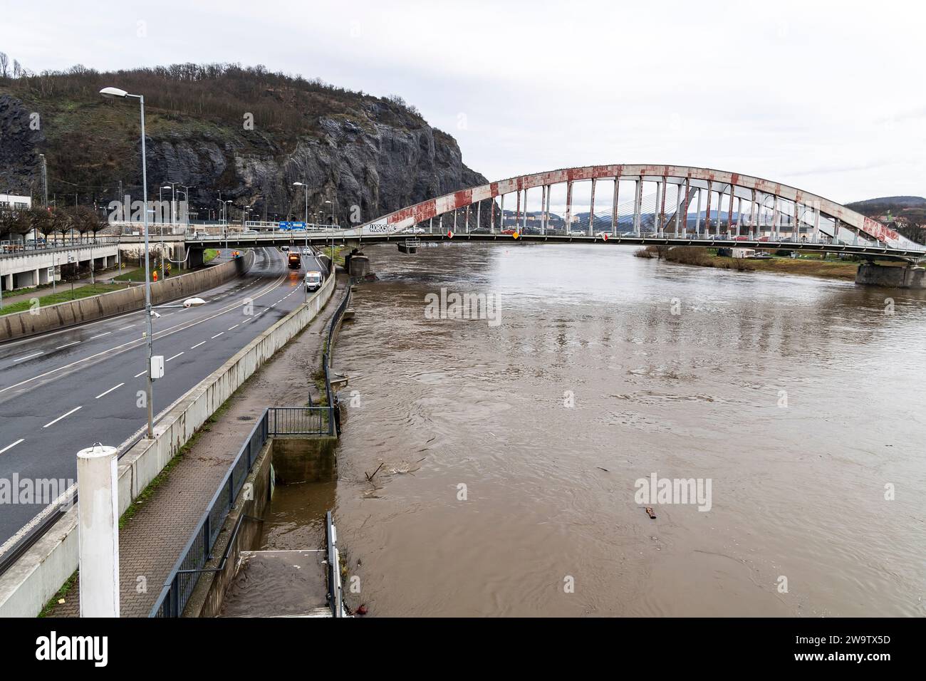 Usti Nad Labem, Czech Republic. 30th Dec, 2023. AVE company workers ...
