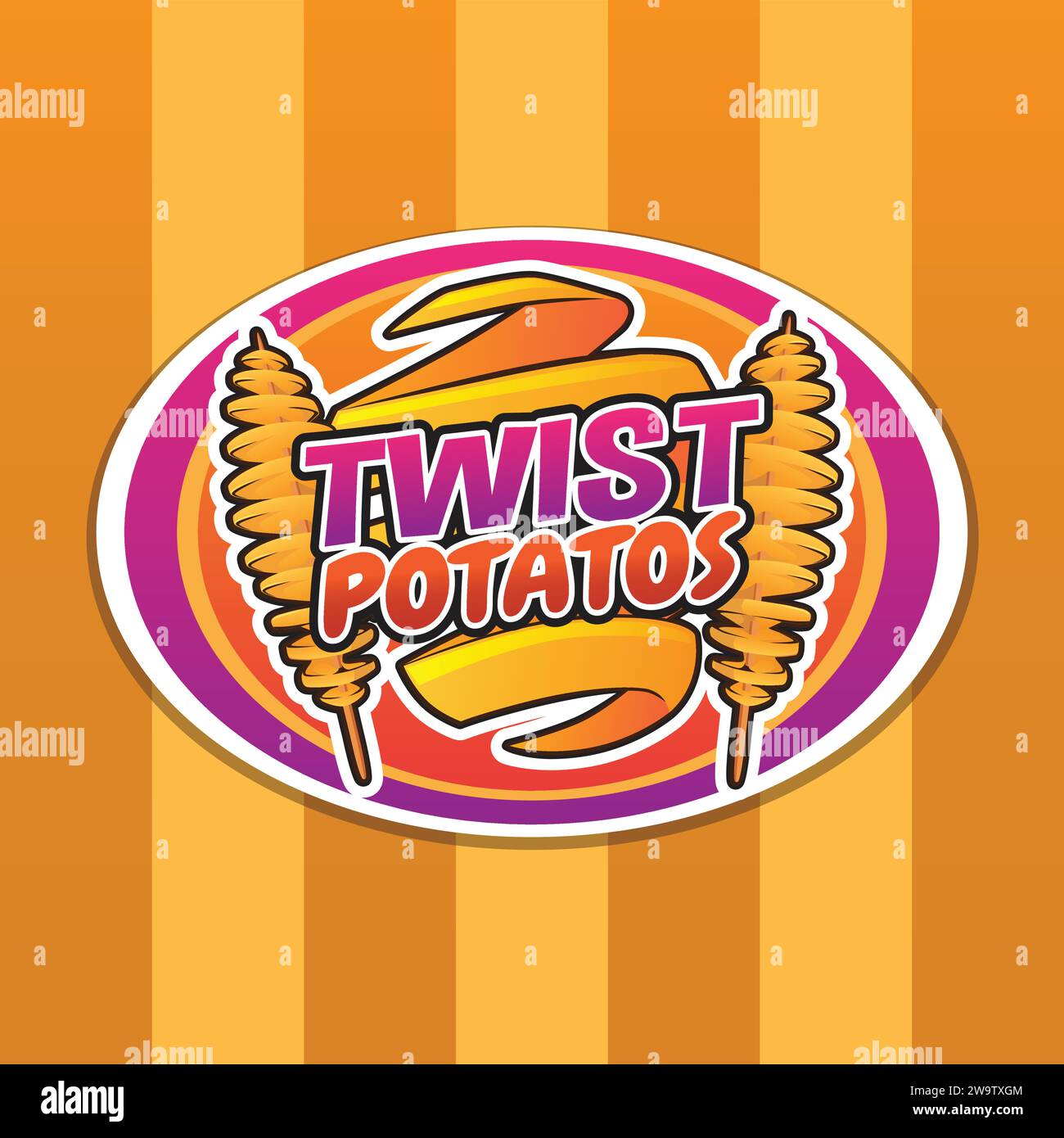 Tornado potato logo hi-res stock photography and images - Alamy