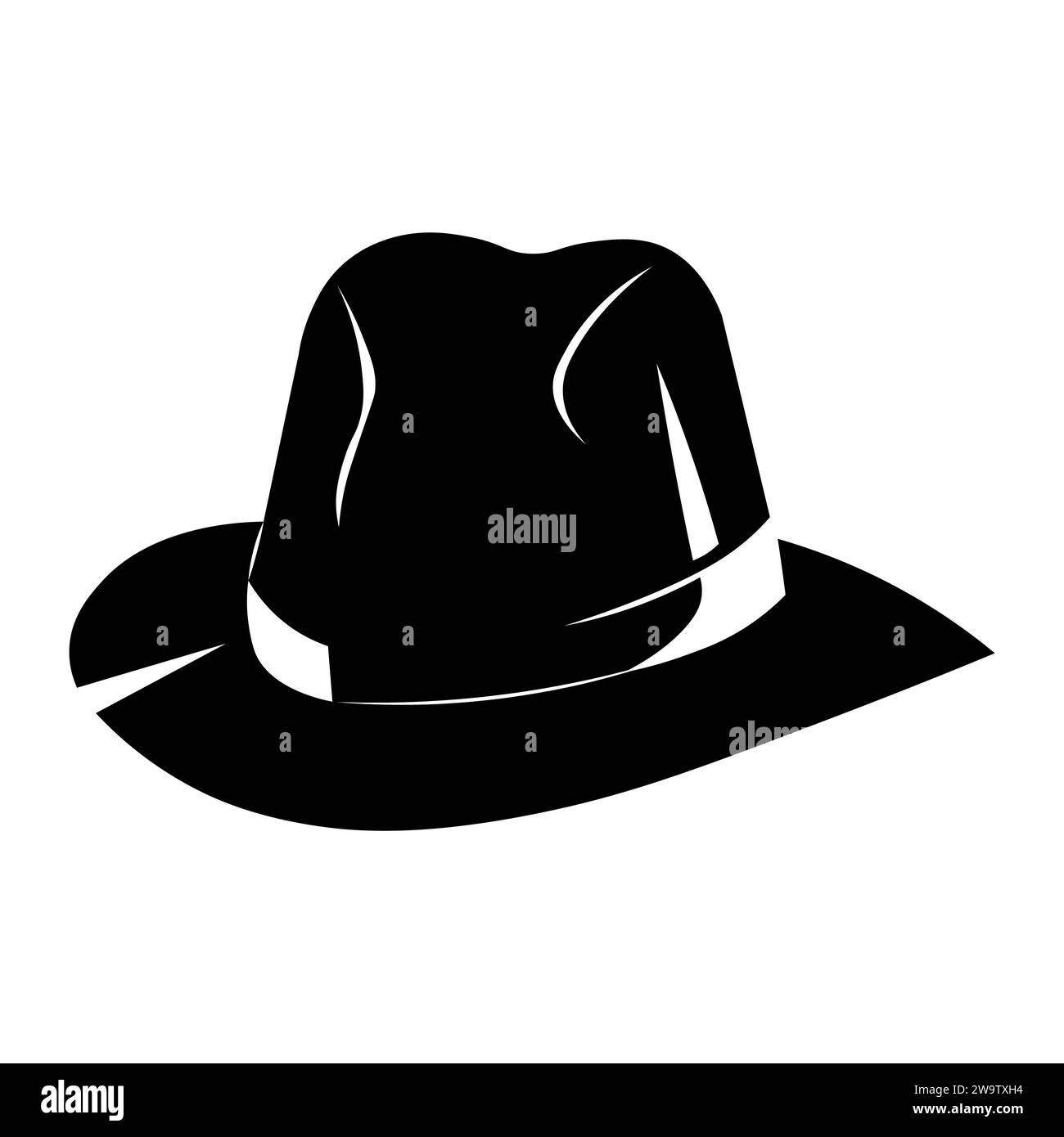 Black fedora art Cut Out Stock Images & Pictures - Alamy