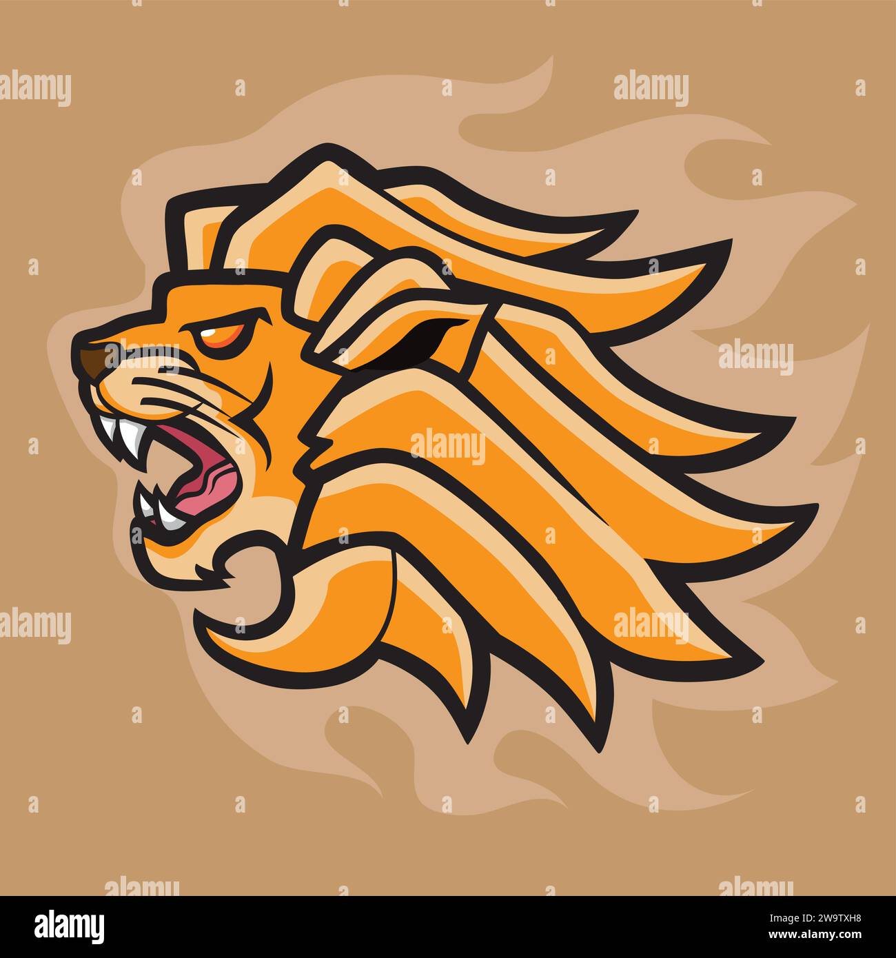 Bw lion Stock Vector Images - Alamy