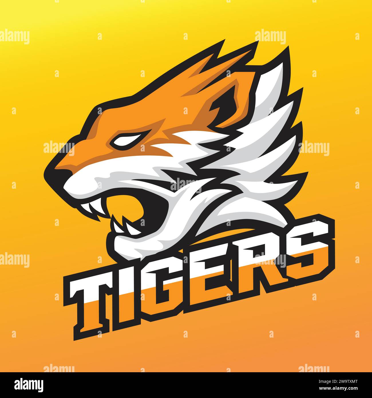 Tiger Head Roar Logo Design Stock Vector Image & Art - Alamy