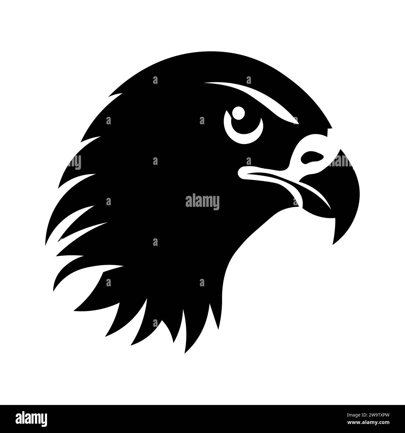 Falcon black vector icon on white background Stock Vector Image & Art ...