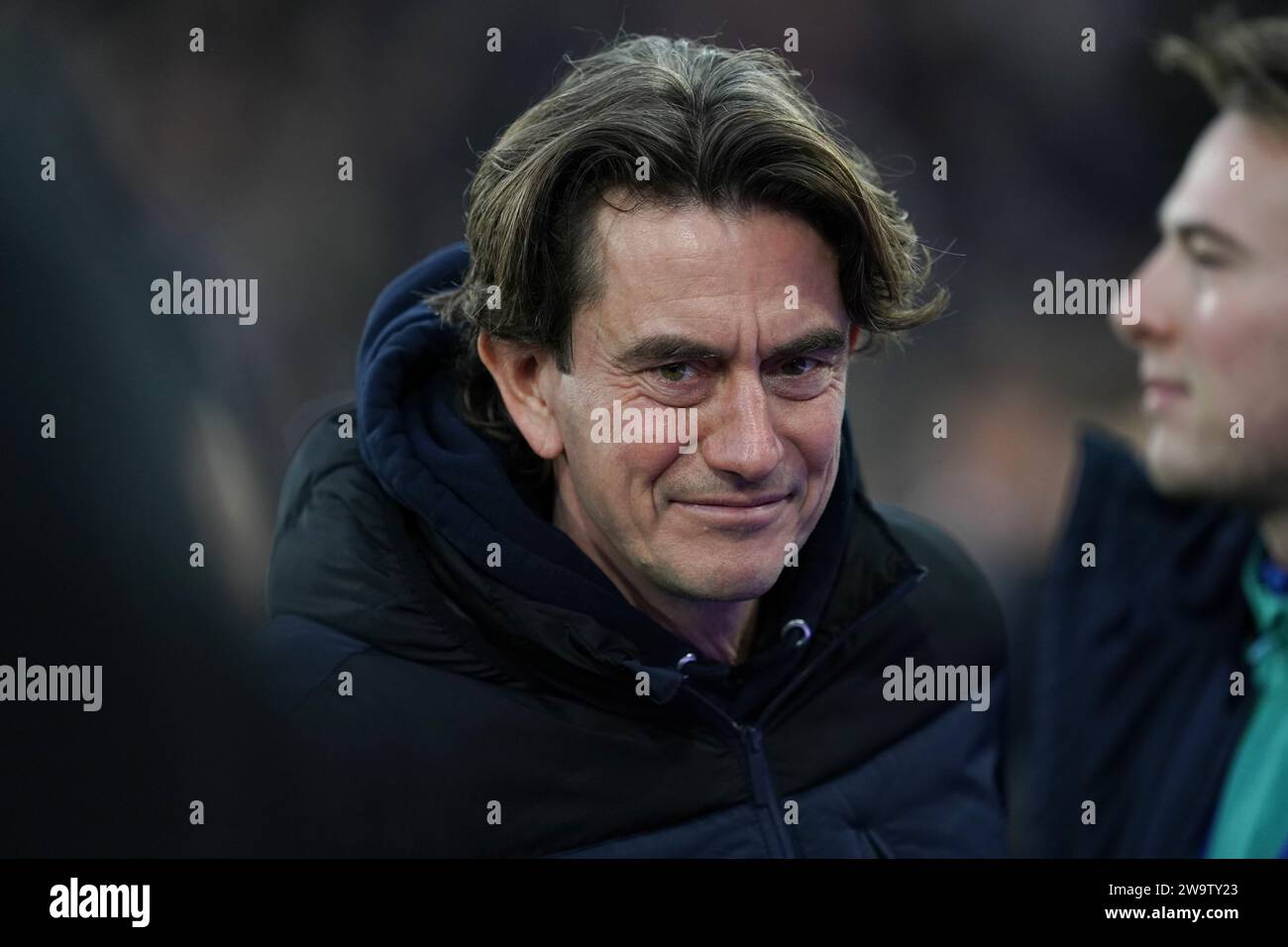 Brentford manager Thomas Frank on the touchline before the Premier ...