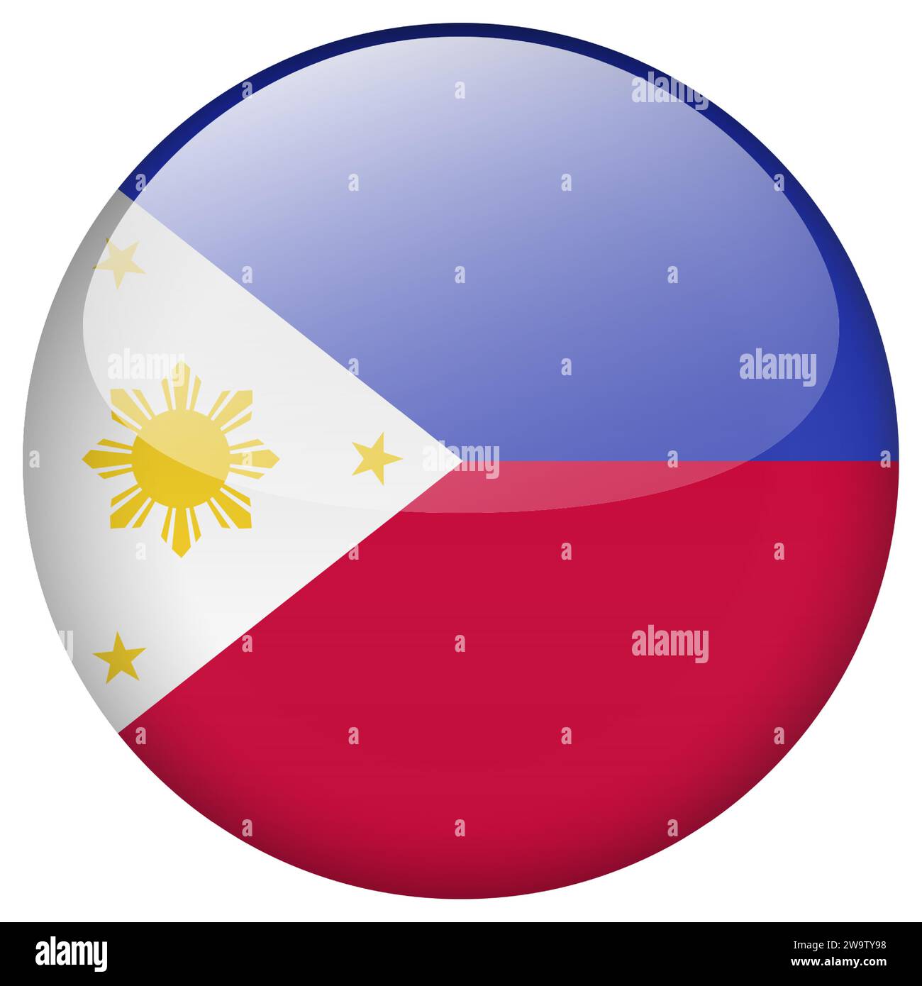 Philippines flag button. Philippines circle flag button isolated on ...