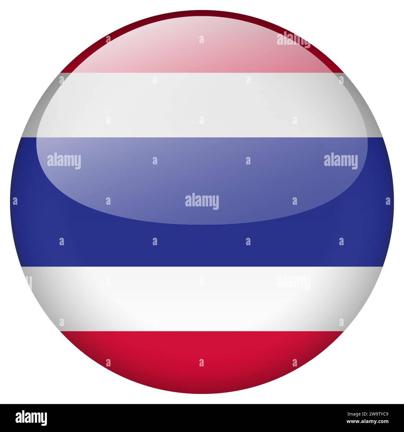 Thailand flag button. Thailand circle flag button isolated on white ...