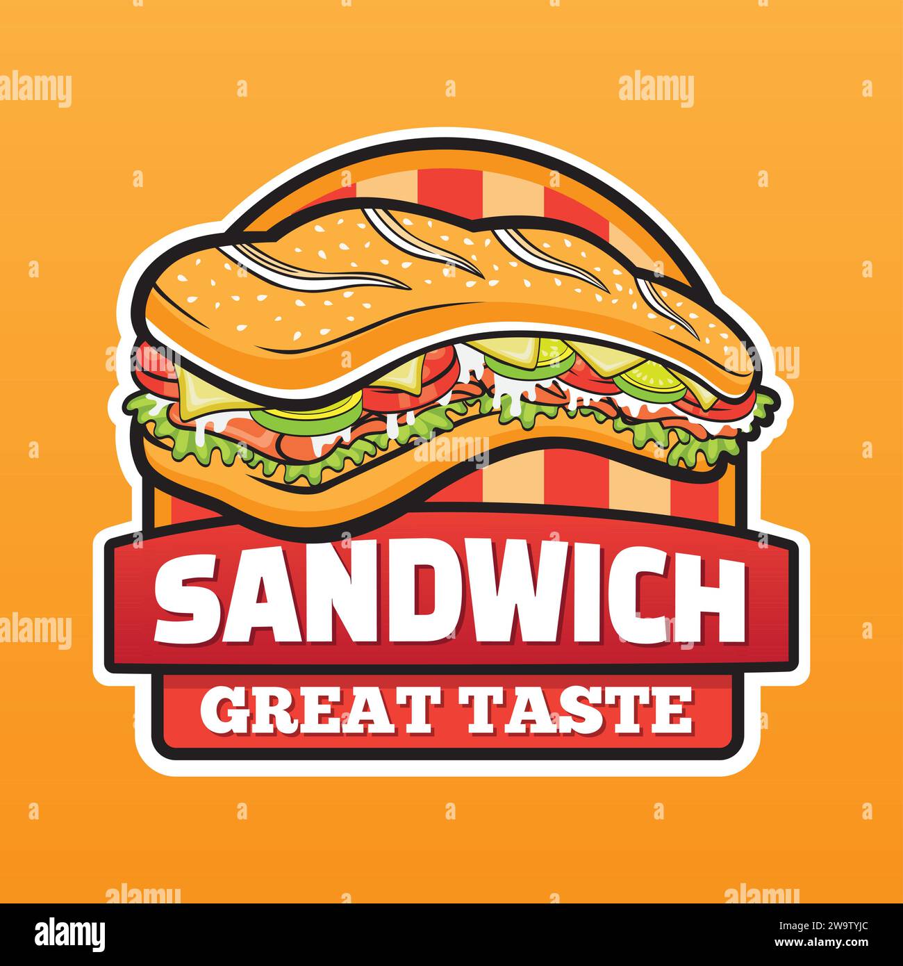 Sub Sandwich Logo Design Stock Vector Image & Art - Alamy
