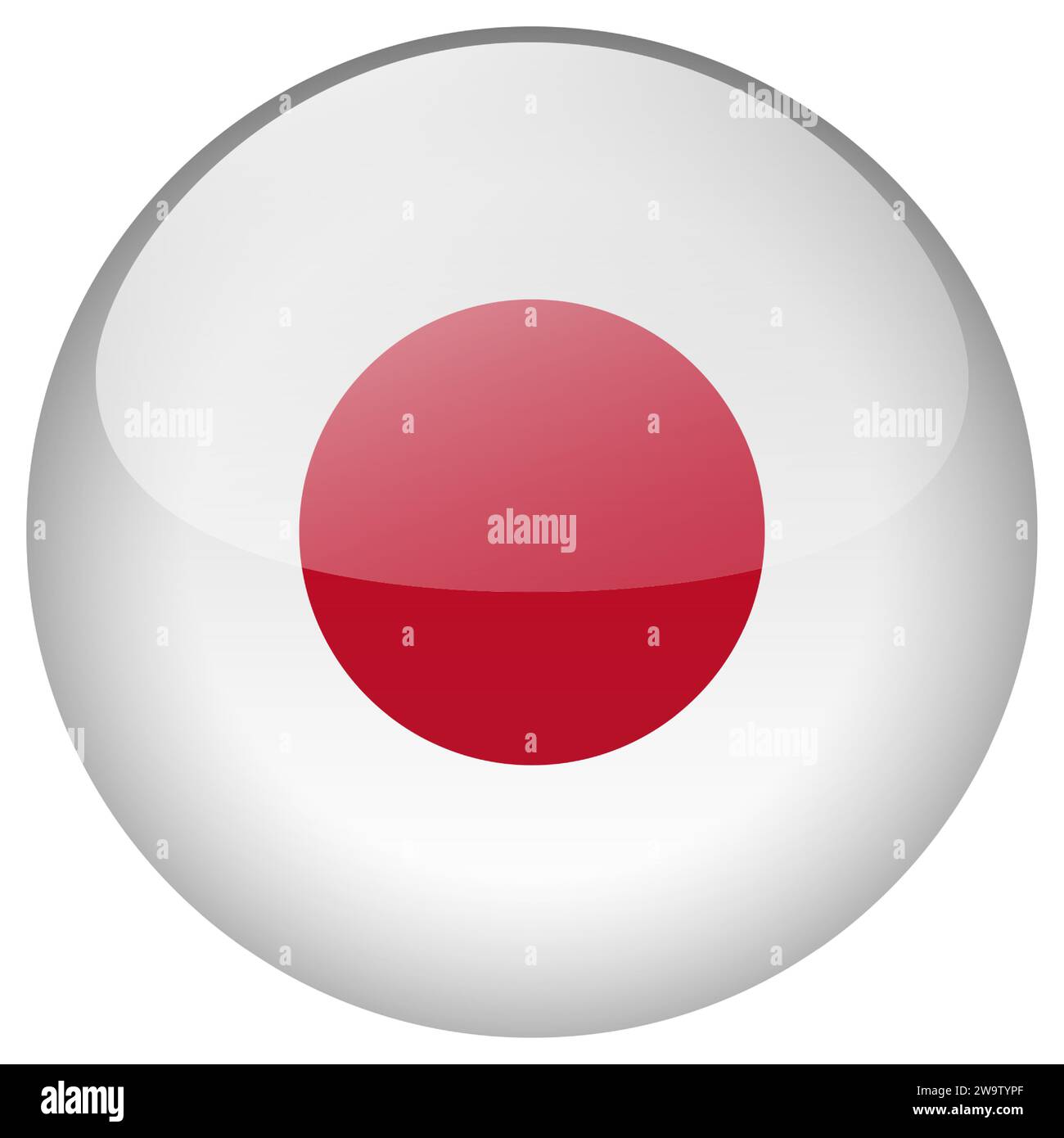 Japan flag button. Japan circle flag button isolated on white ...