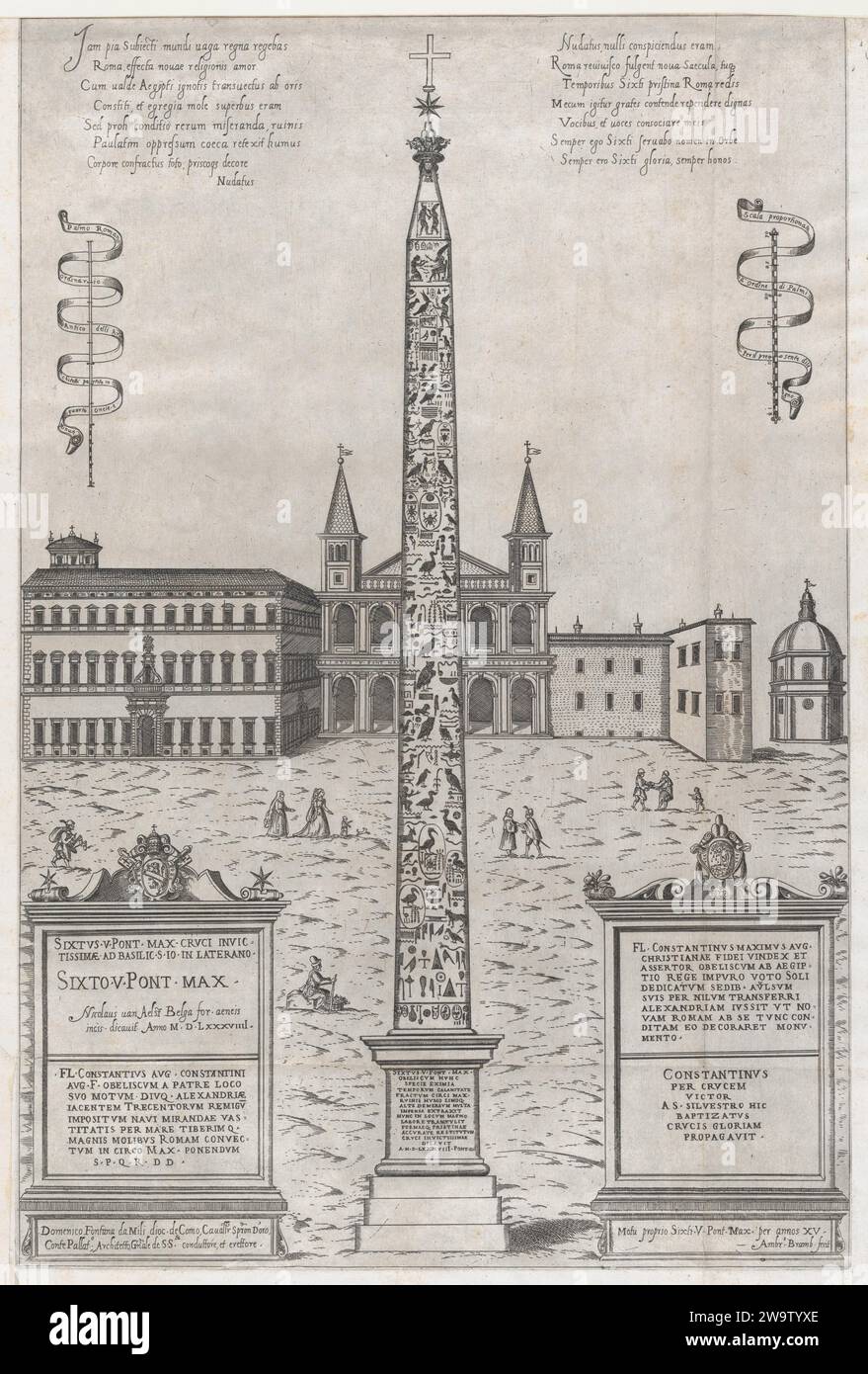 The Egyptian Obelisk of Constantine, from "Speculum Romanae ...