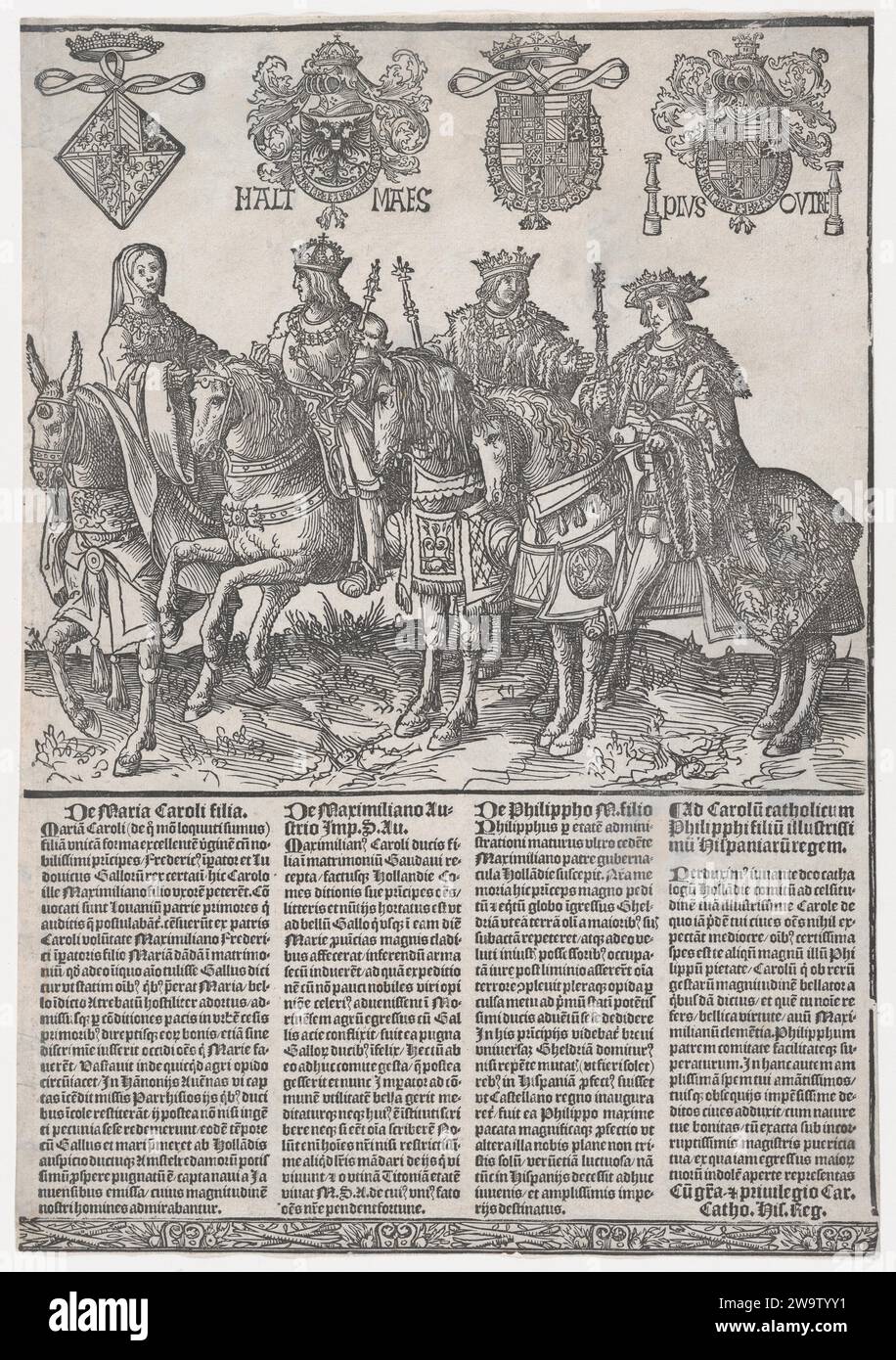 Procession of the Counts and Countess of Holland on Horseback: Mary of ...