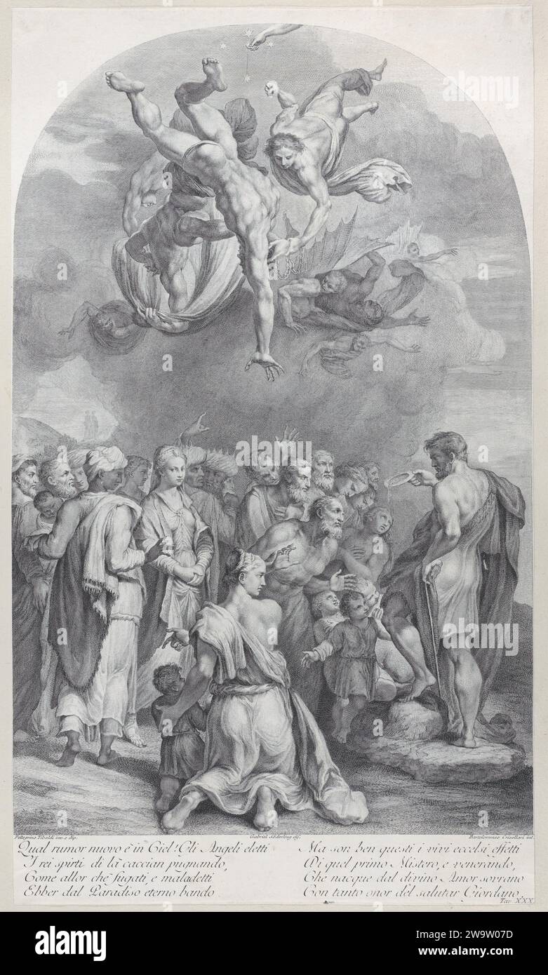 Plate 41: Saint John the Baptist preaching to a large crowd and ...