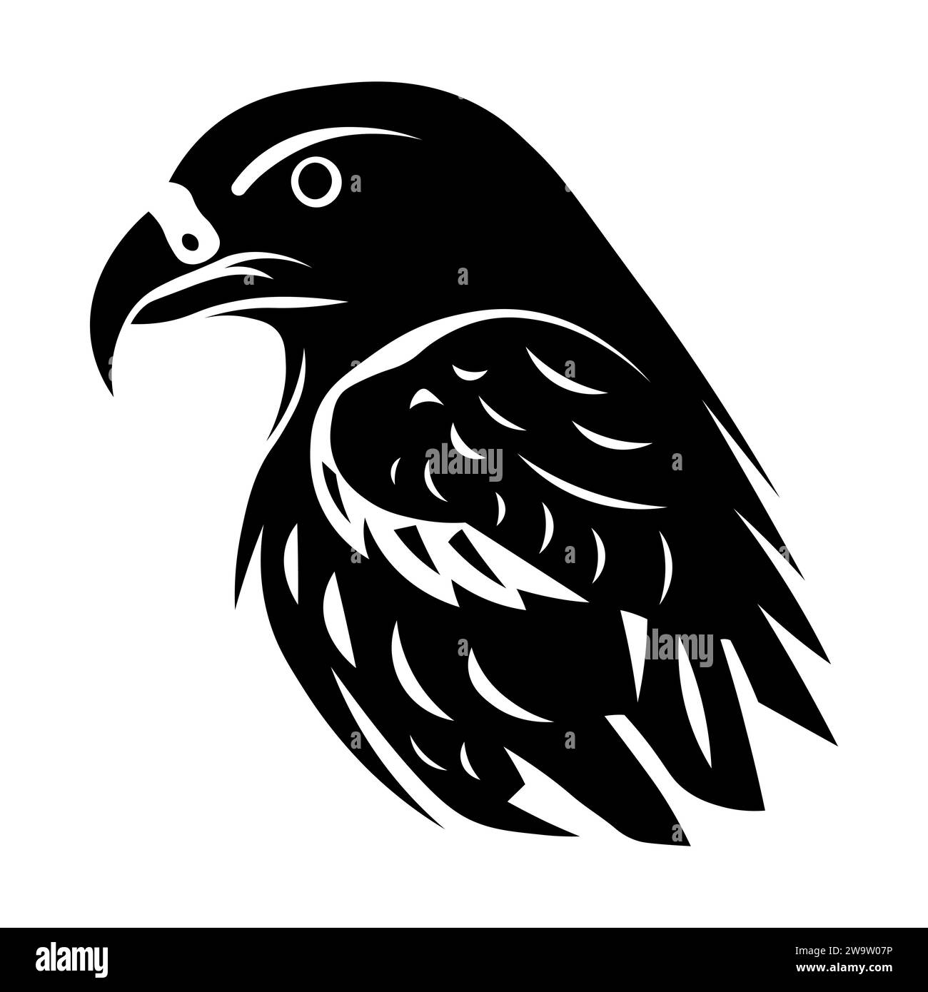 Falcon black vector icon on white background Stock Vector Image & Art ...