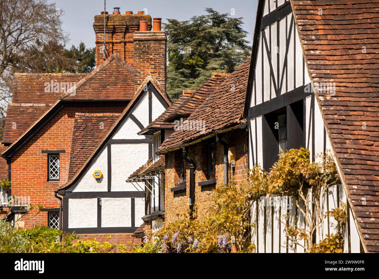 UK, England, Surrey, Compton, historic village properties Stock Photo ...