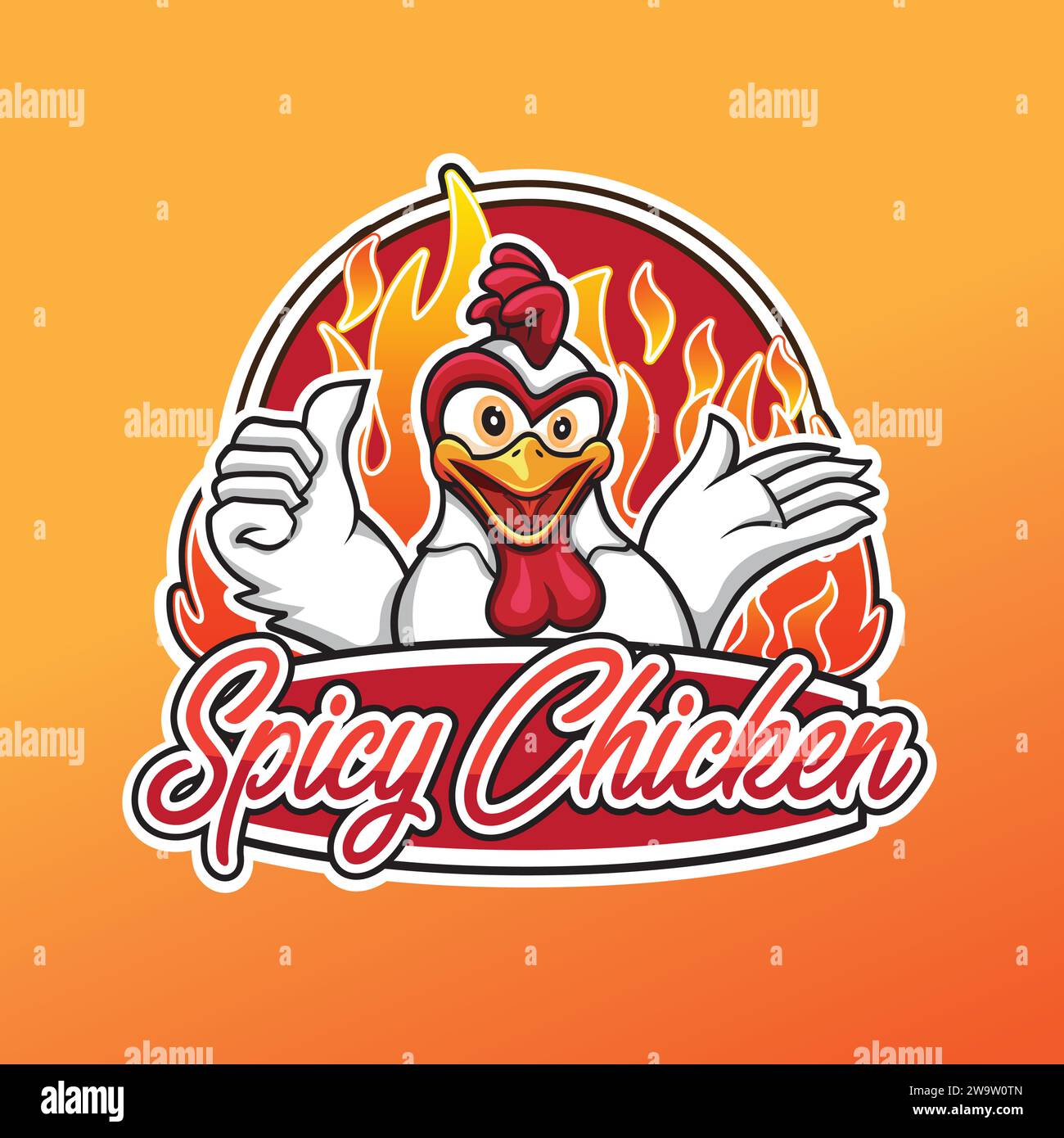 Standing Chicken Cartoon Mascot Vector Stock Vector Image & Art - Alamy