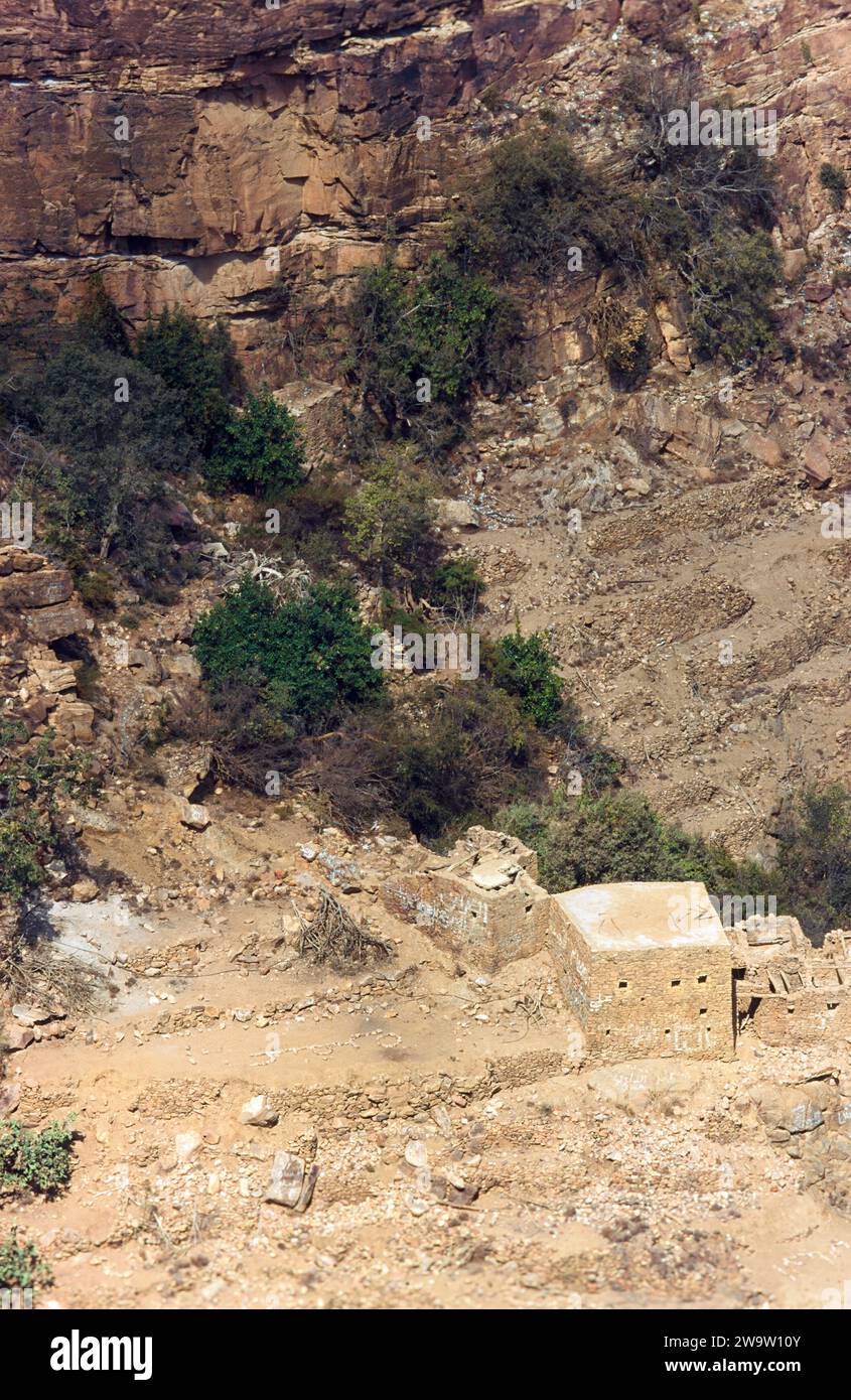 Saudi Arabia, Near Abha, Asir National Park, Habala Village deserted ...