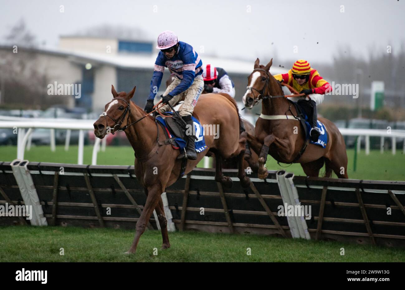 Captain Teague and Harry Cobden win the Coral Challow Novices Hurdle ...