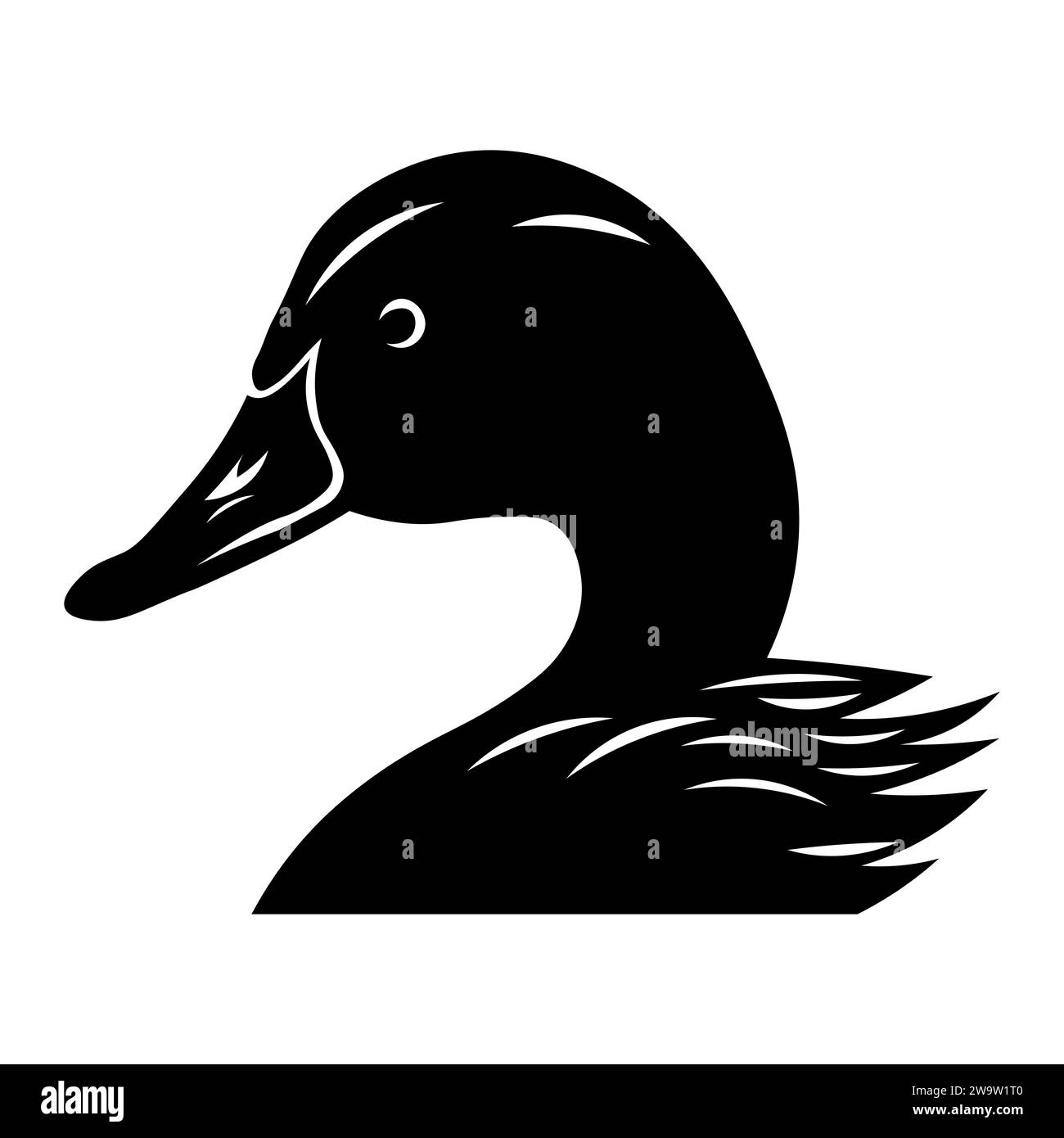 Duck black vector icon on white background Stock Vector Image & Art - Alamy