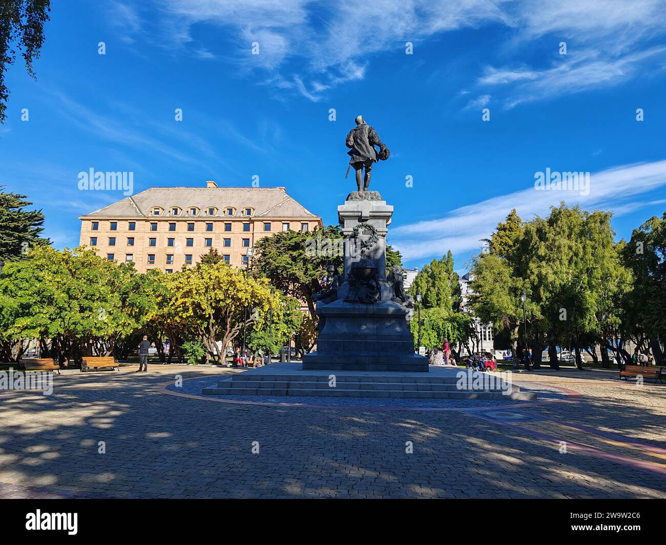 buildings and street in punta arenas,chile,south america,patagonia ...