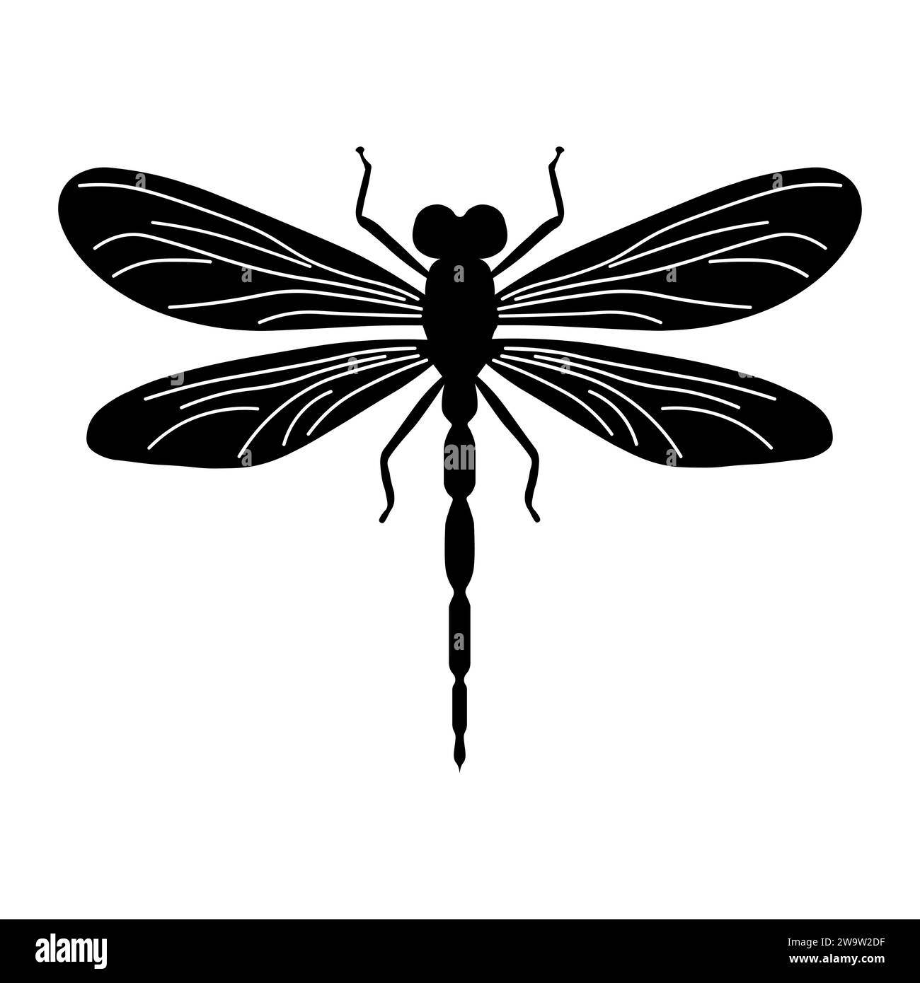 Dragonfly black vector icon on white background Stock Vector Image ...