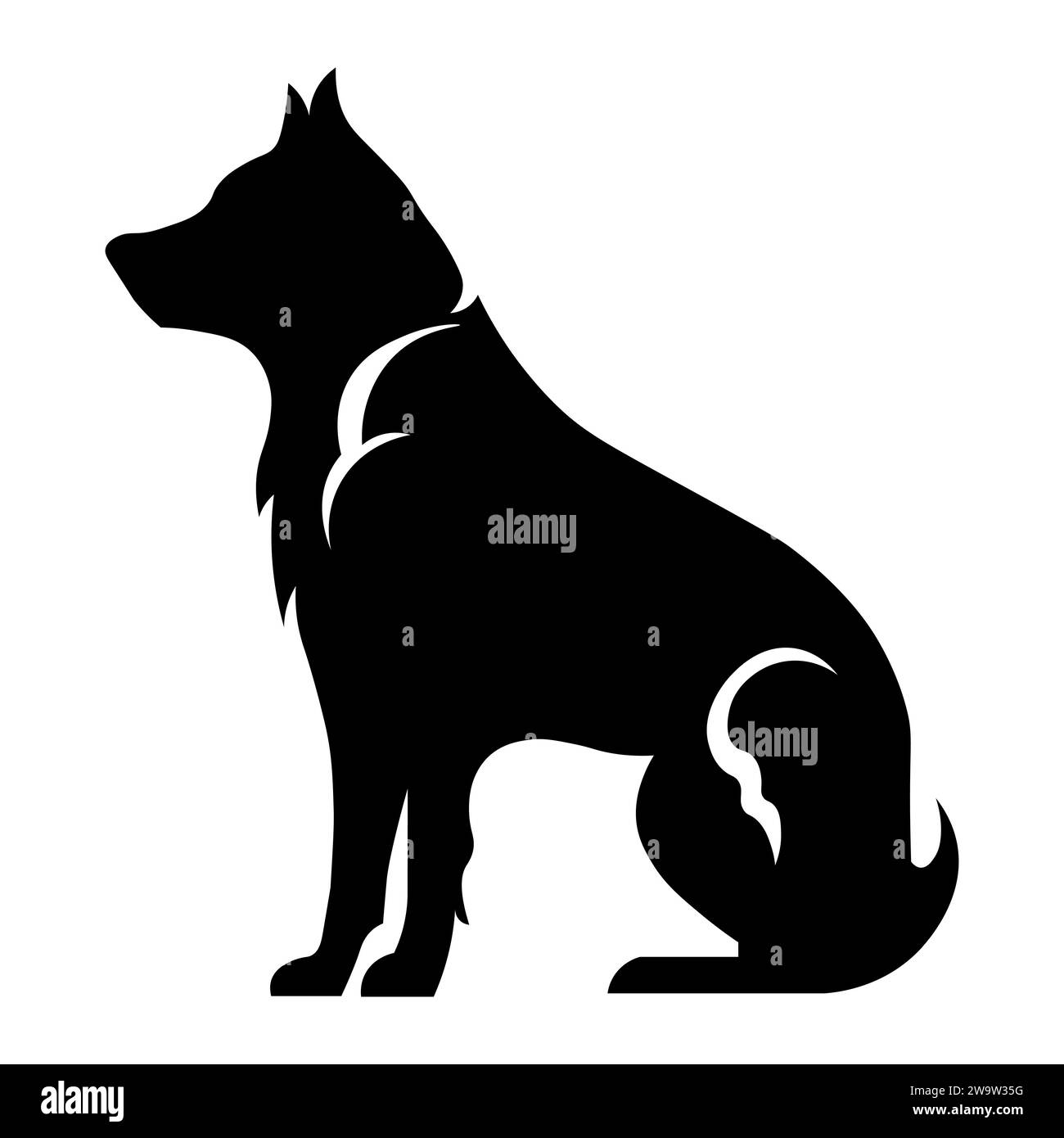 Dog on walk black Cut Out Stock Images & Pictures - Alamy