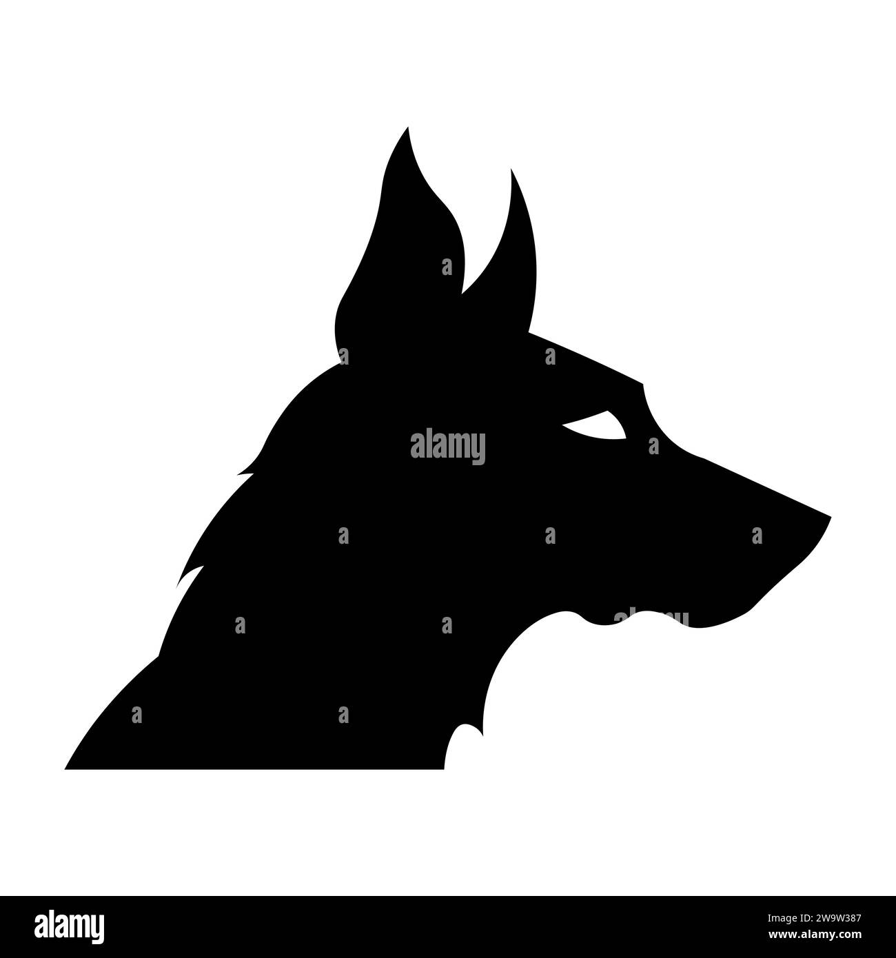 Dog black vector icon on white background Stock Vector Image & Art - Alamy