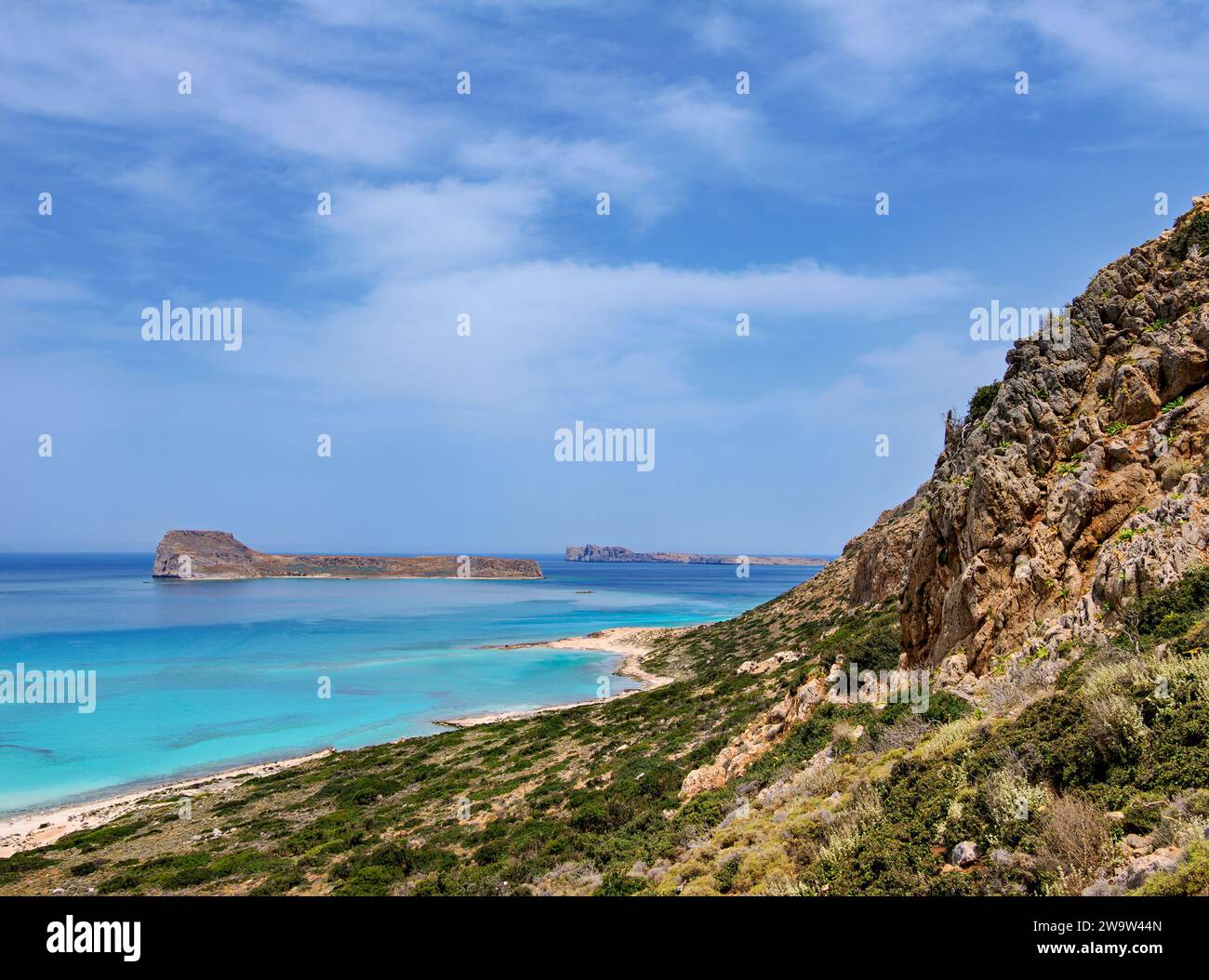 Imeri Gramvousa and Agria Gramvousa, Chania Region, Crete, Greece Stock ...