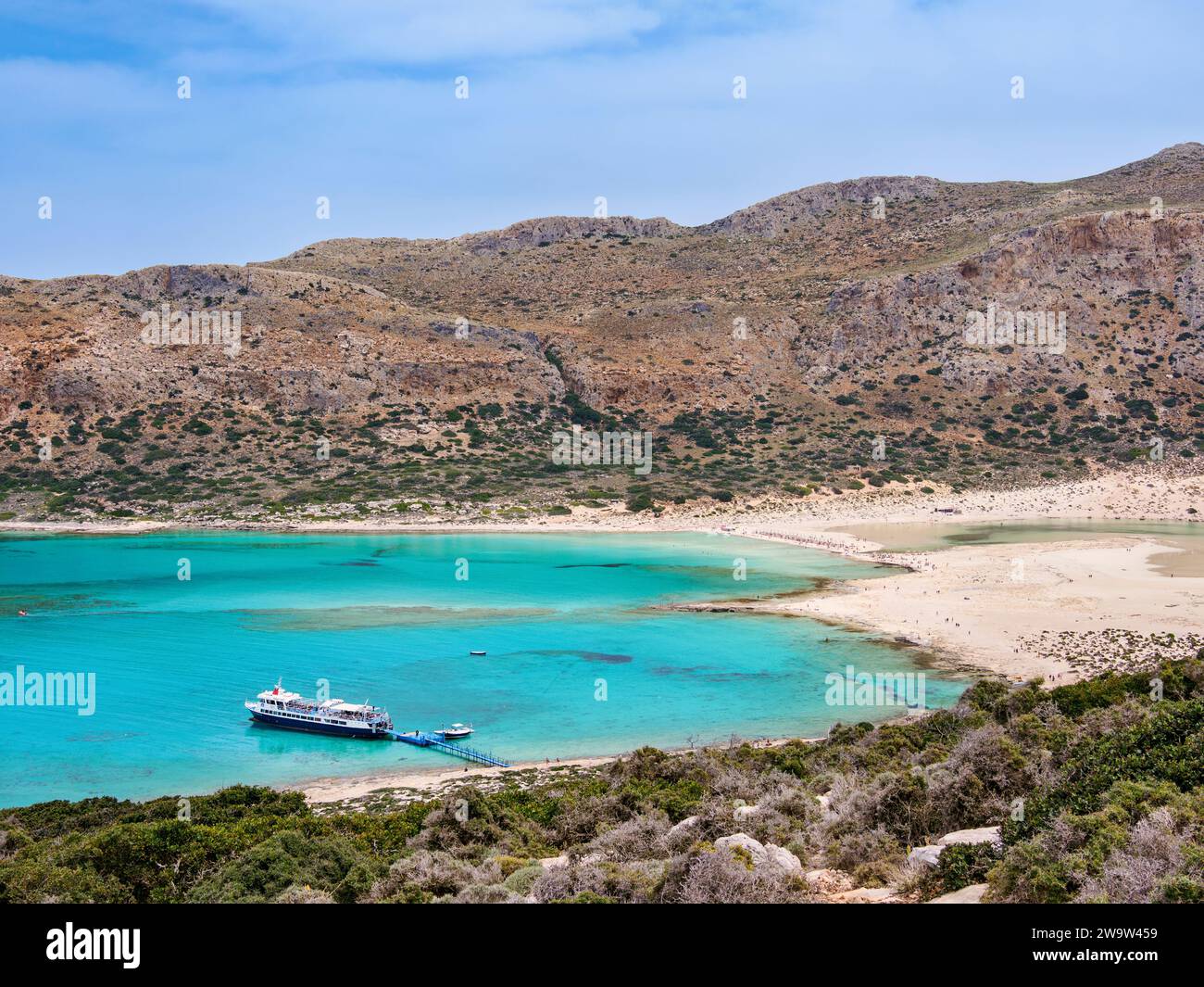 Balos Lagoon seen from Cape Tigani, Gramvousa Peninsula, Chania Region ...