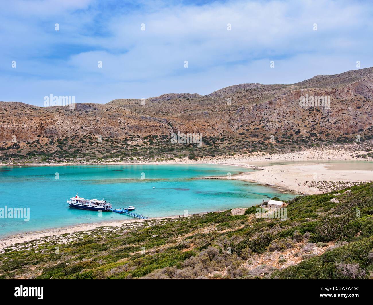 Balos Lagoon seen from Cape Tigani, Gramvousa Peninsula, Chania Region ...