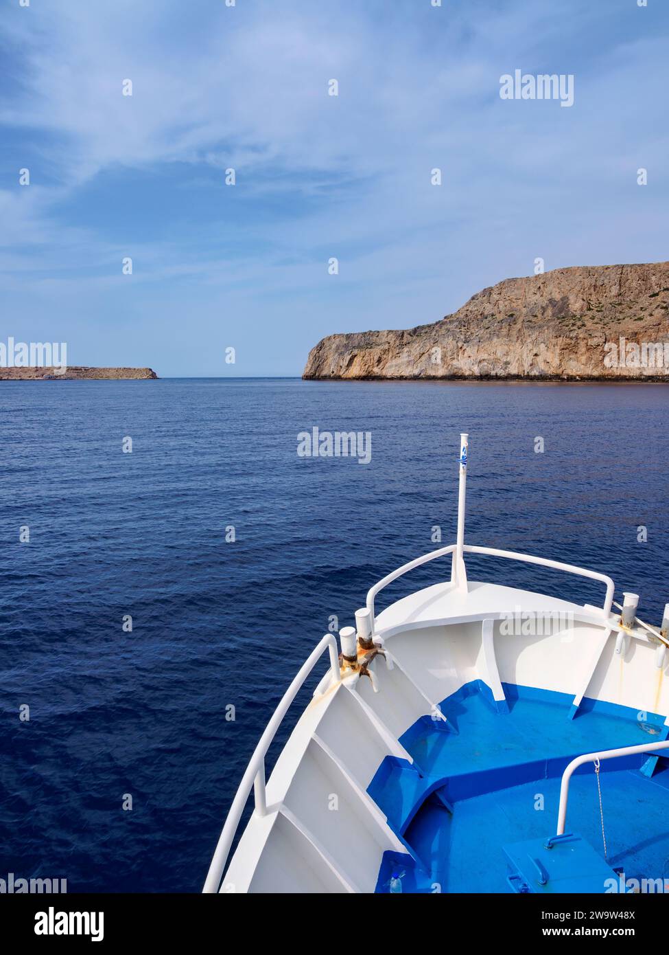 Ferry Boat by the Gramvousa Peninsula, Chania Region, Crete, Greece ...