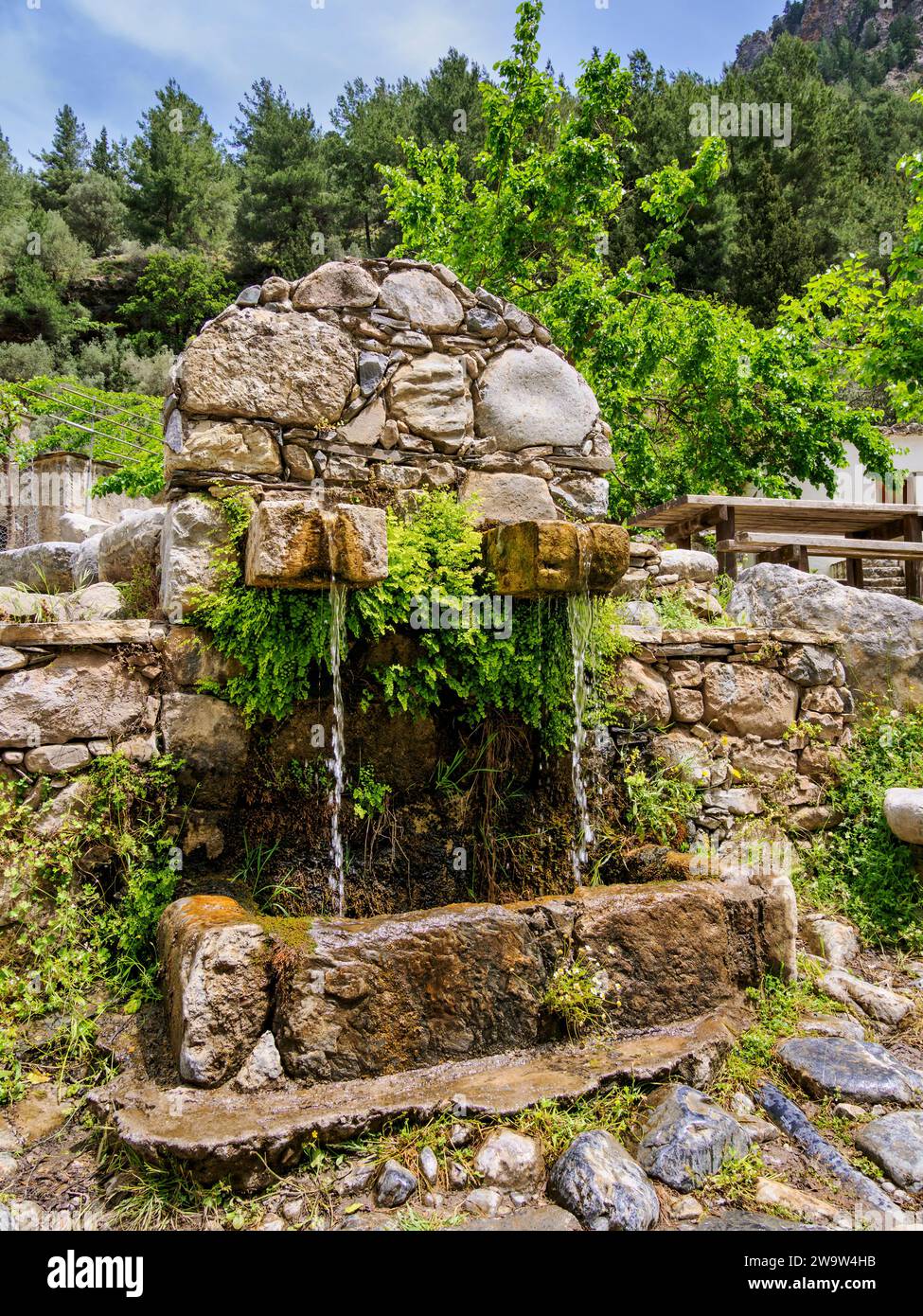 Drinking water fountain, Samaria Settlement, Samaria Gorge, Chania ...