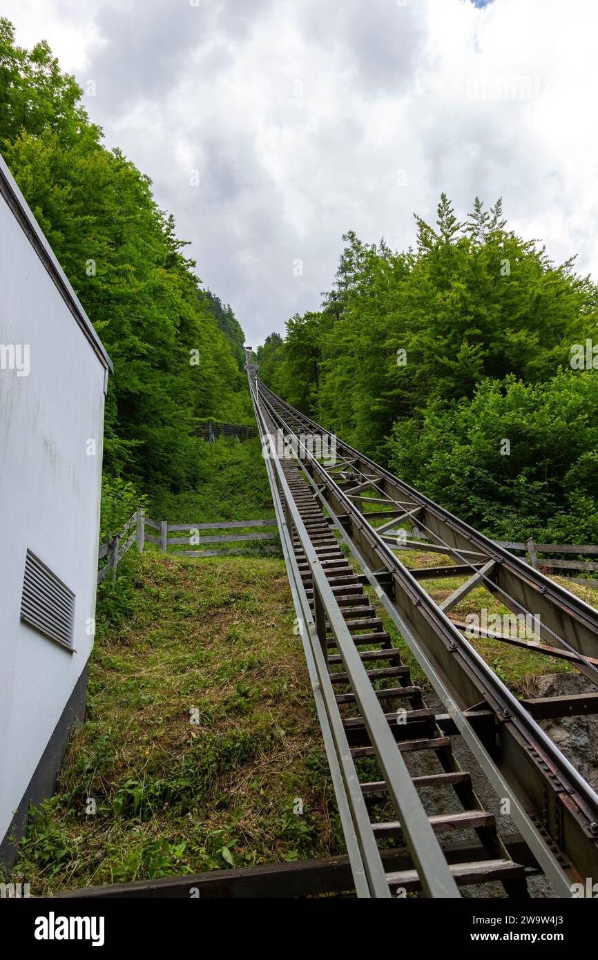 Funicular is a rail vehicle with cable traction for transporting people ...