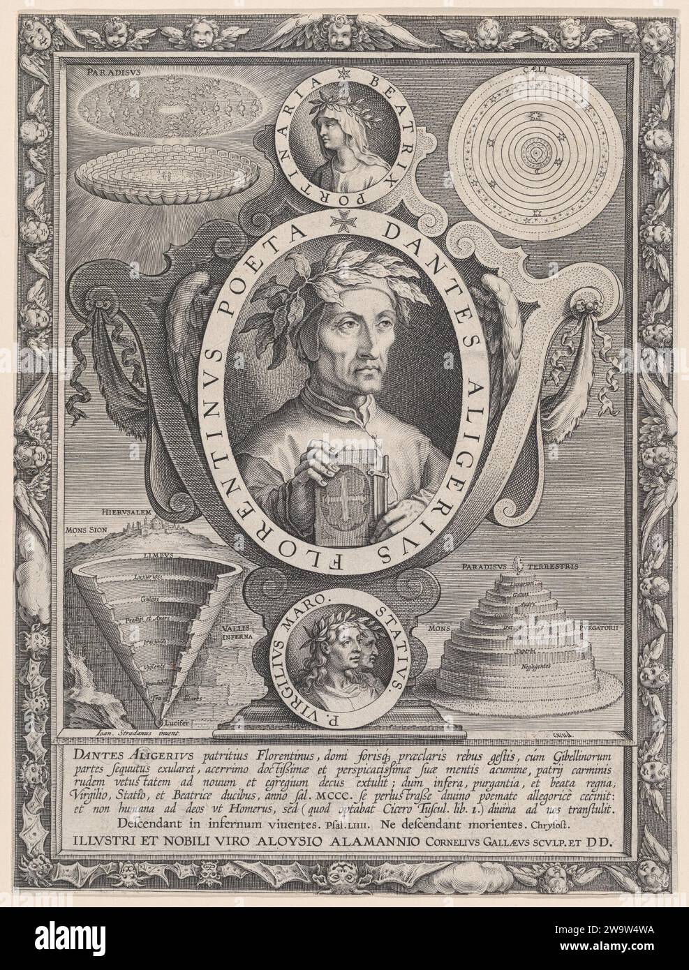 Portrait of Dante Alighieri 1928 by Cornelis Galle I Stock Photo - Alamy
