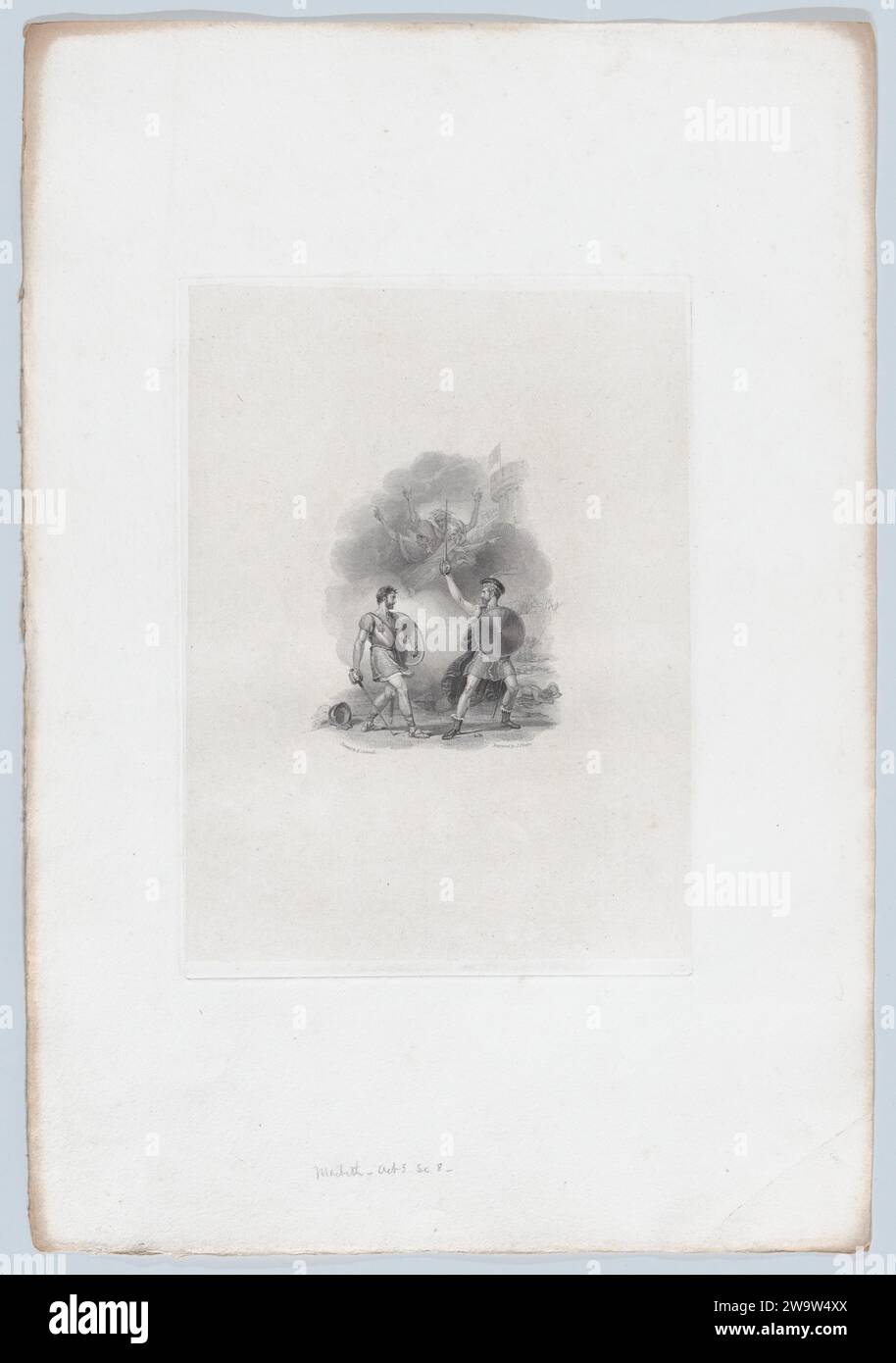 Macbeth and Macduff (Shakespeare, Macbeth, Act 5, Scene 8) 1949 by ...