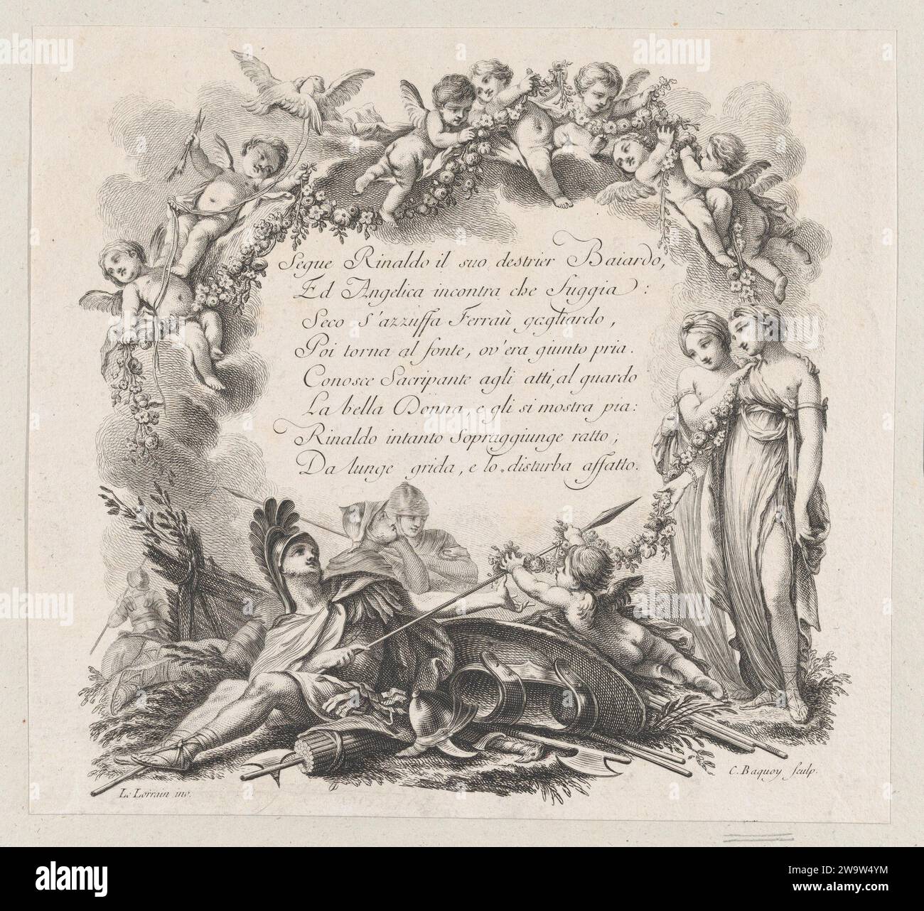 Vignette for the first chant of Roland Furieux 1953 by Louis Joseph Le ...