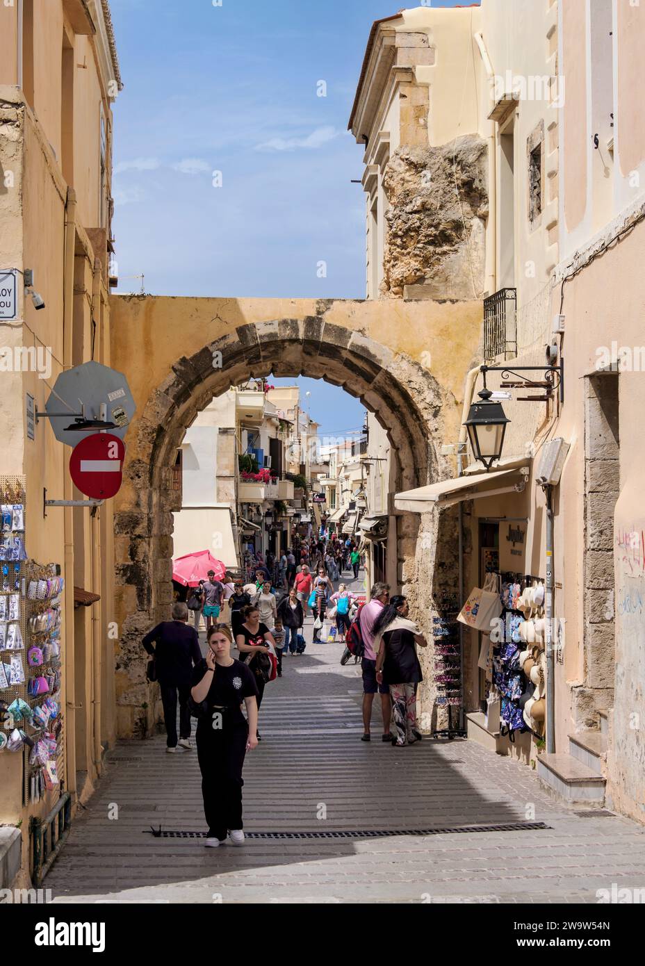 Guora Gate to the Old Town, City of Rethymno, Rethymno Region, Crete ...