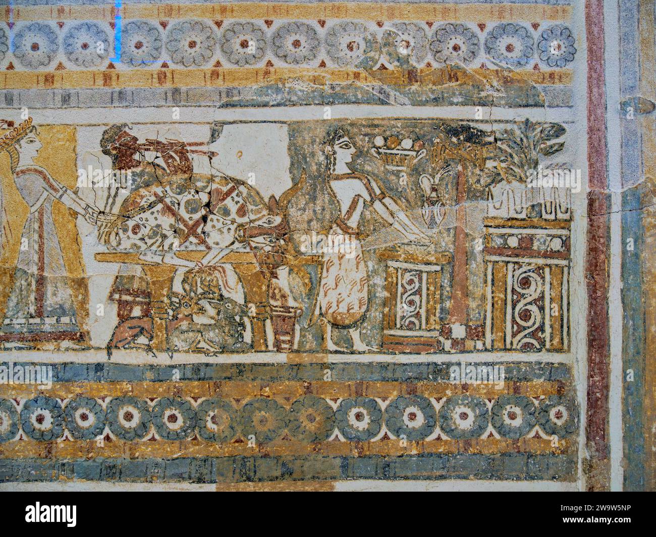 Hagia Triada Sarcophagus, detailed view, Heraklion Archaeological ...