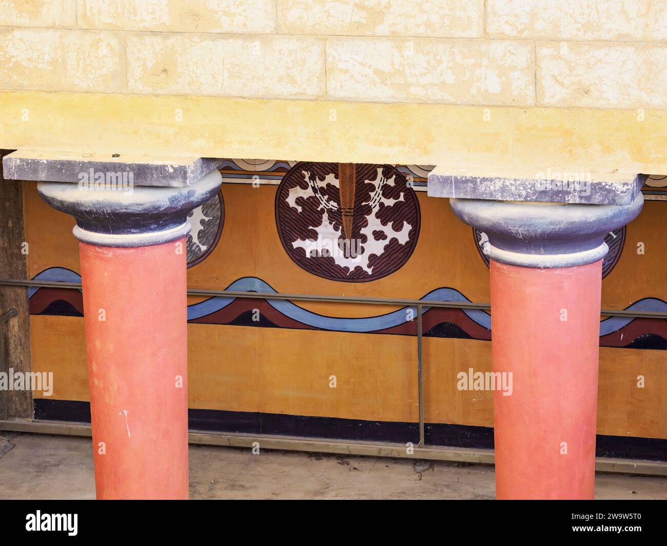 Palace of Minos, detailed view, Knossos, Heraklion Region, Crete ...