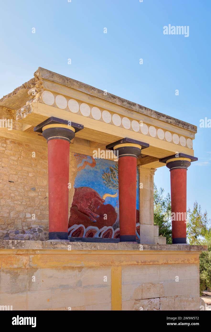 Palace of Minos, Knossos, Heraklion Region, Crete, Greece Stock Photo ...