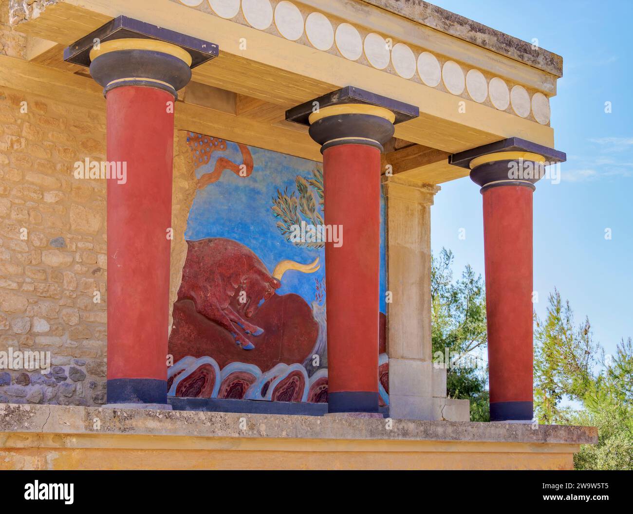 Palace of Minos, Knossos, Heraklion Region, Crete, Greece Stock Photo ...