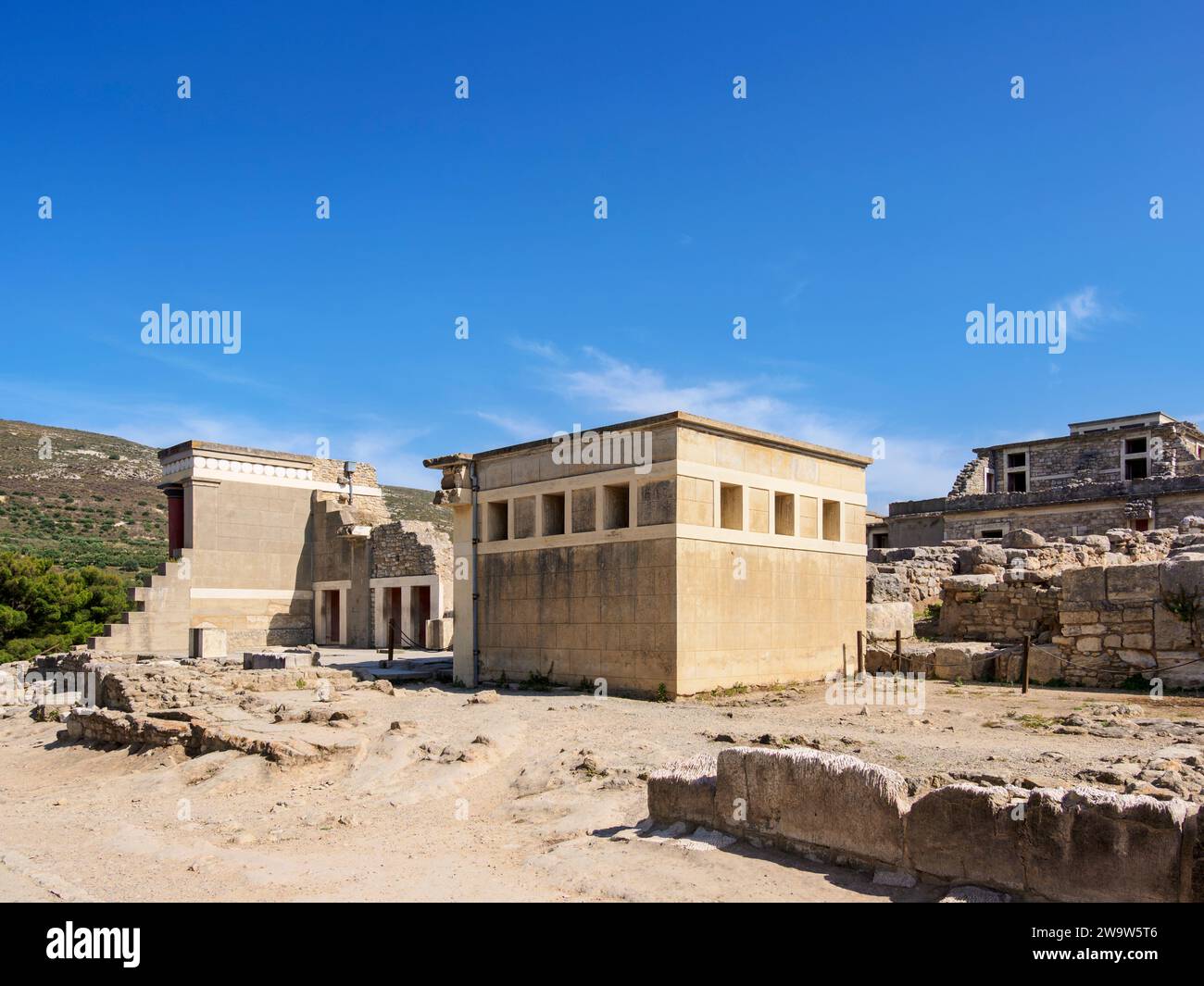 Palace of Minos, Knossos, Heraklion Region, Crete, Greece Stock Photo ...