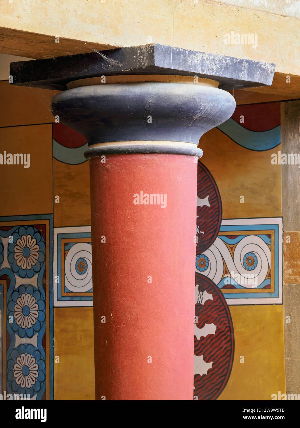Palace of Minos, detailed view, Knossos, Heraklion Region, Crete ...