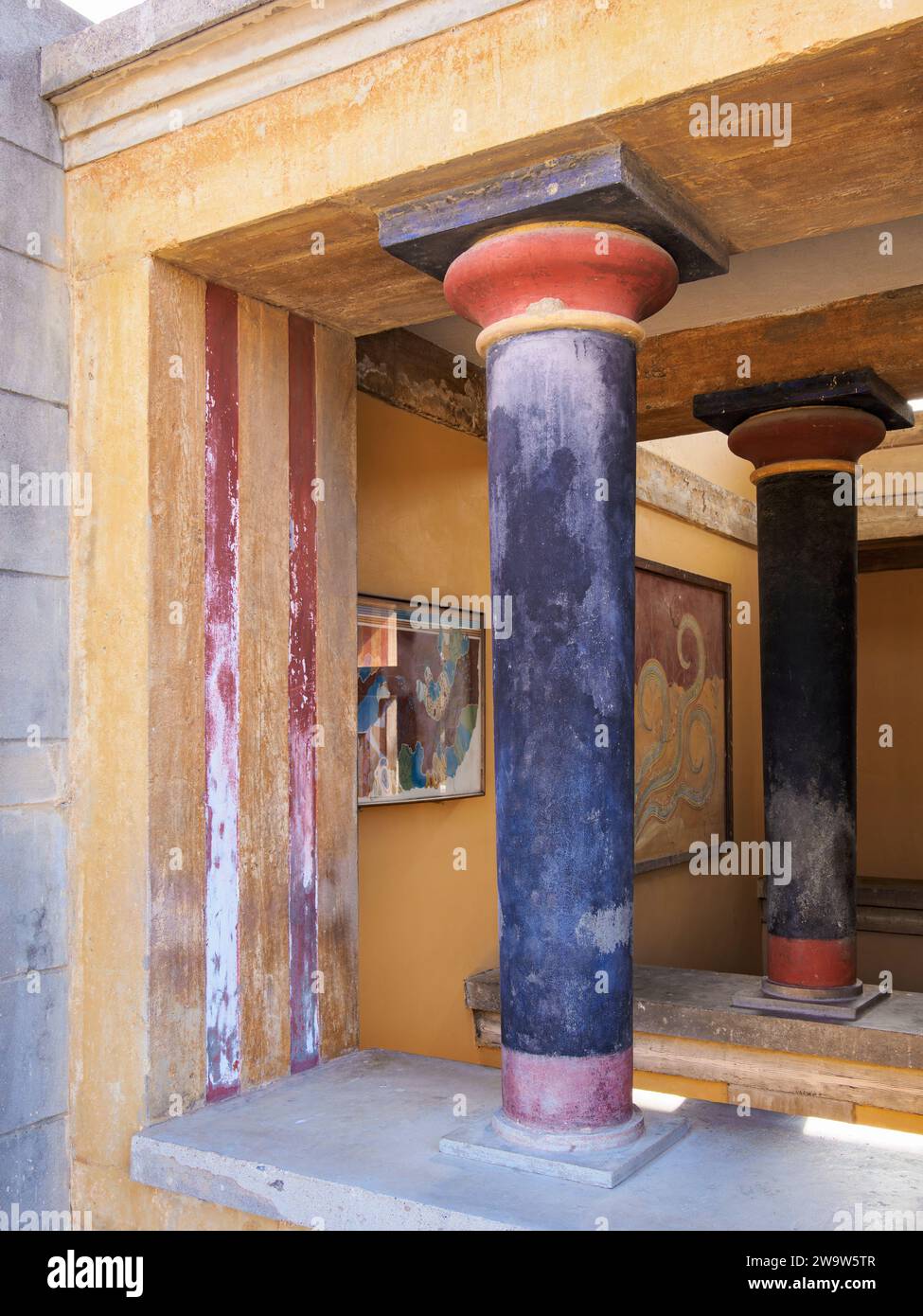 Palace of Minos, interior, Knossos, Heraklion Region, Crete, Greece ...