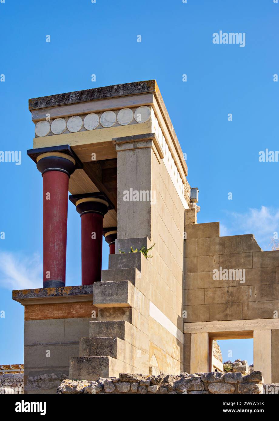 Palace of Minos, Knossos, Heraklion Region, Crete, Greece Stock Photo ...