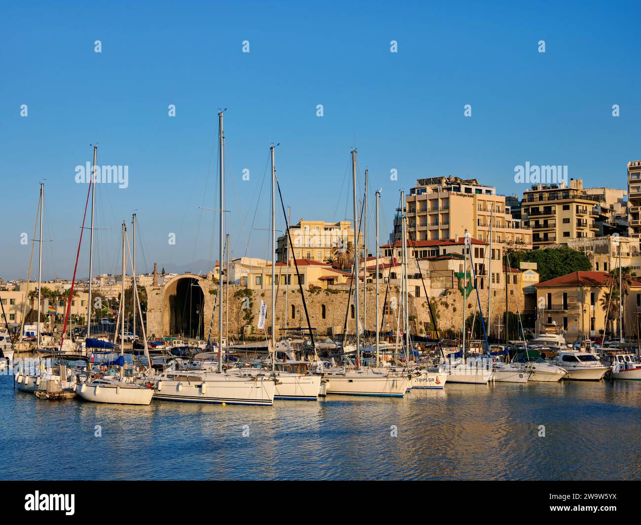 Venetian Dockyards at the Old Port, City of Heraklion, Crete, Greece ...
