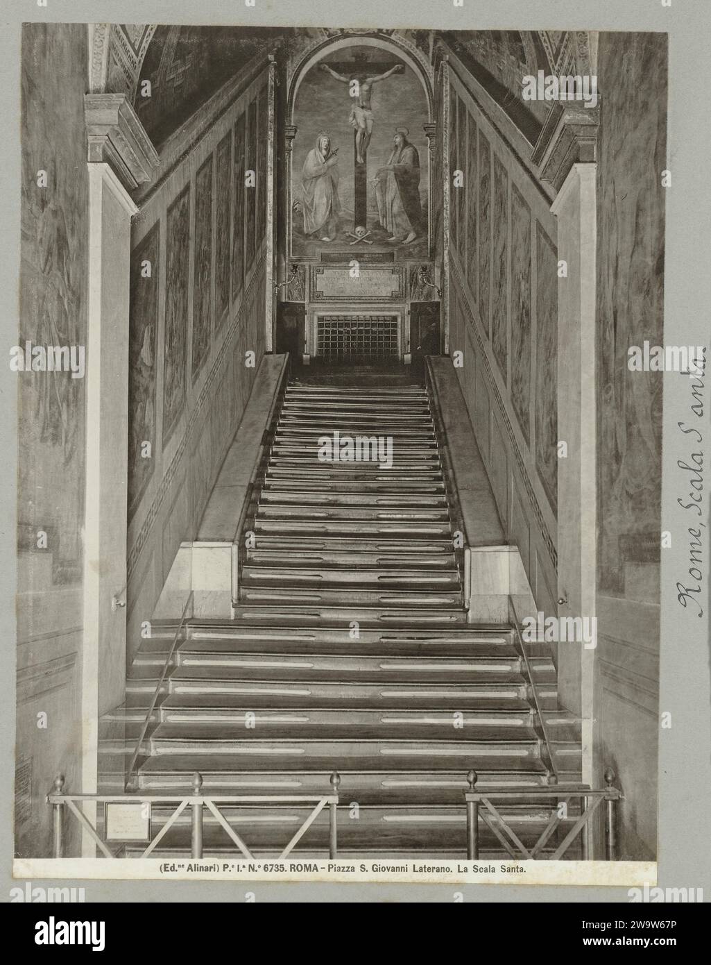 Rome. Holy scale, c. 1893 - c. 1903 photograph The holy stairs in the ...