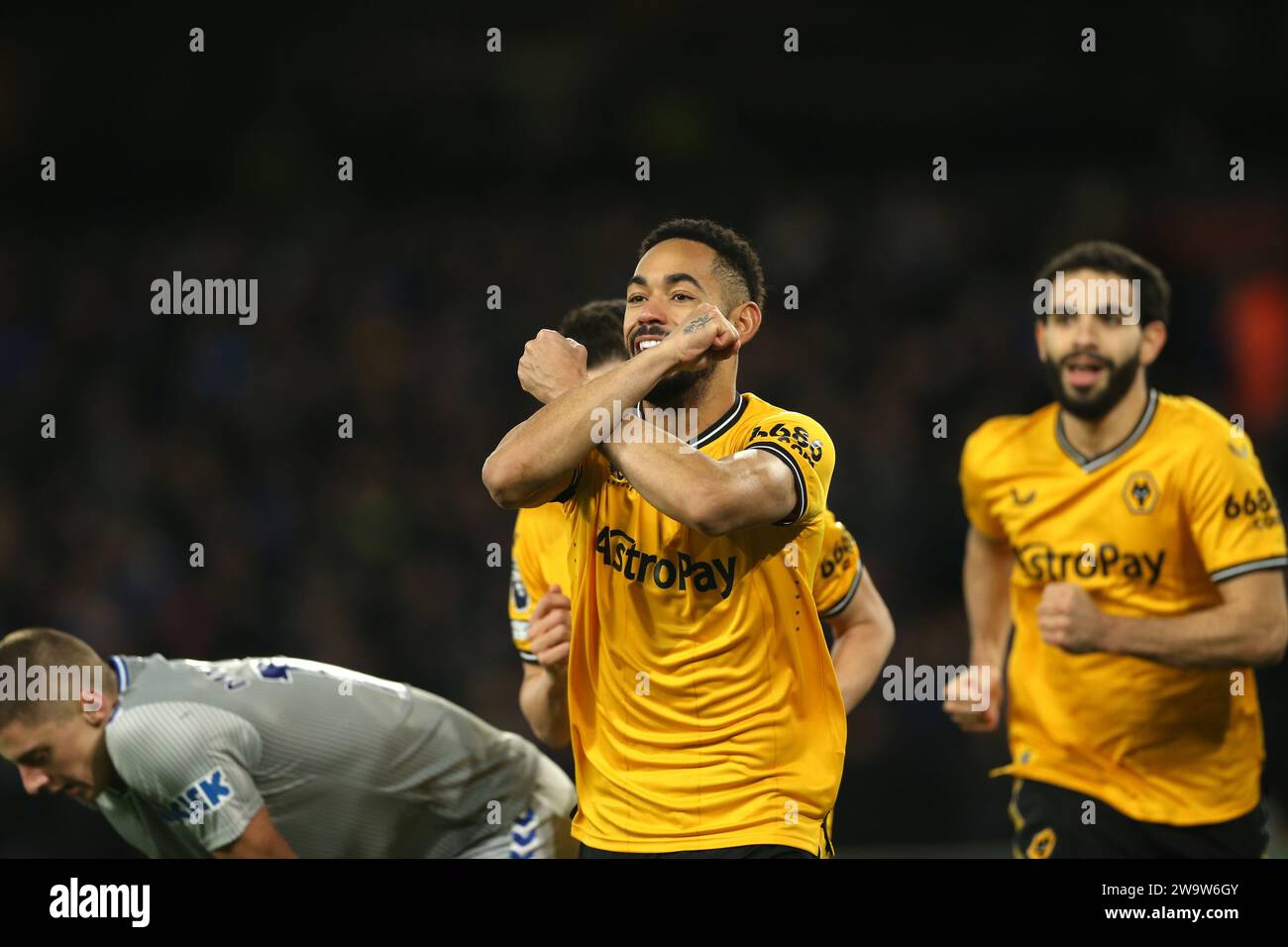 Wolverhampton Wanderers' Matheus Cunha celebrates scoring their side's ...