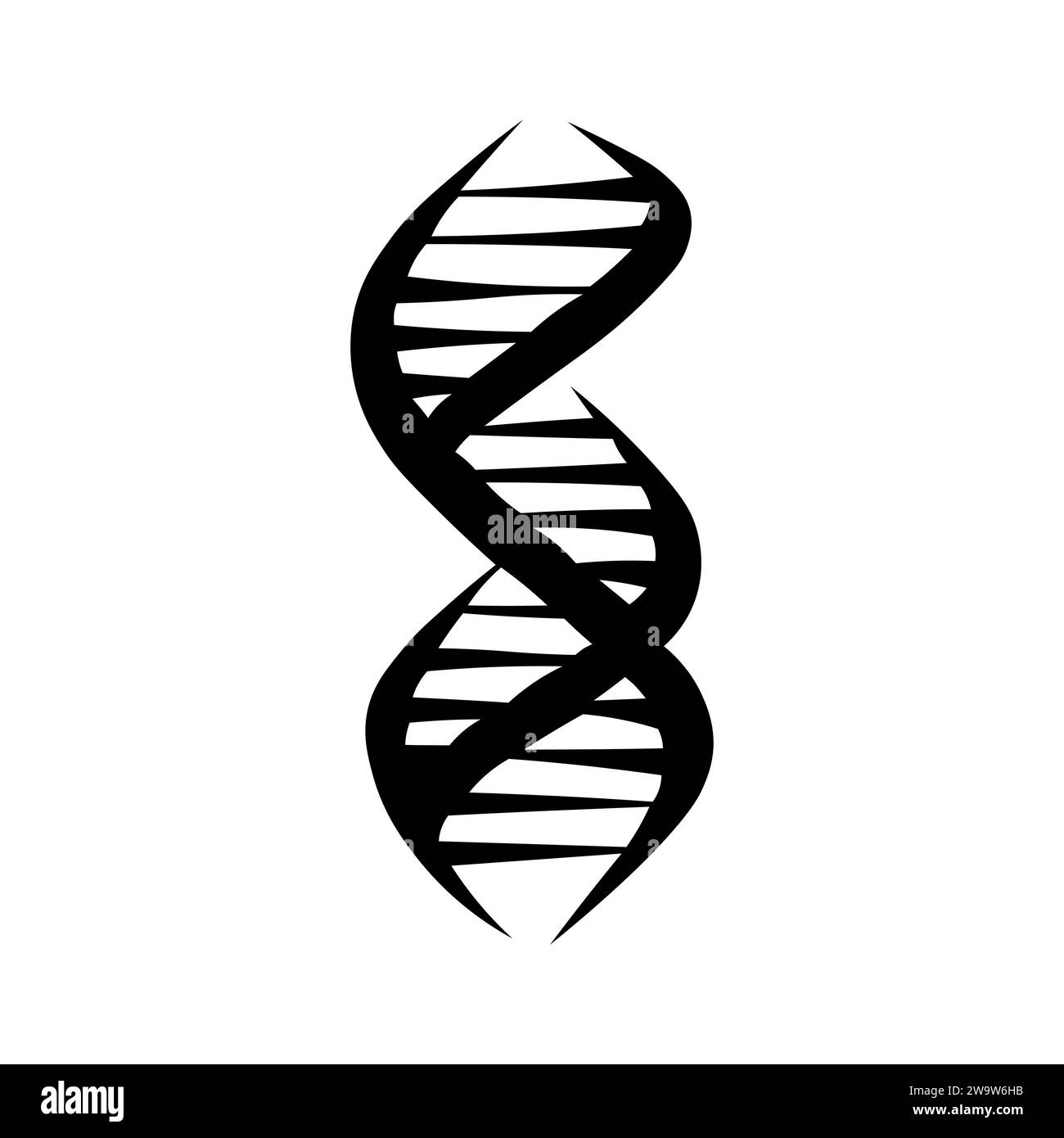 DNA black vector icon on white background Stock Vector Image & Art - Alamy