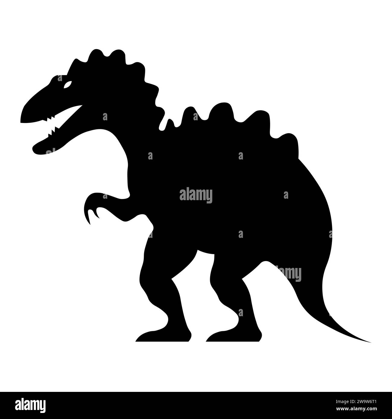 Dinosaur black vector icon on white background Stock Vector Image & Art ...